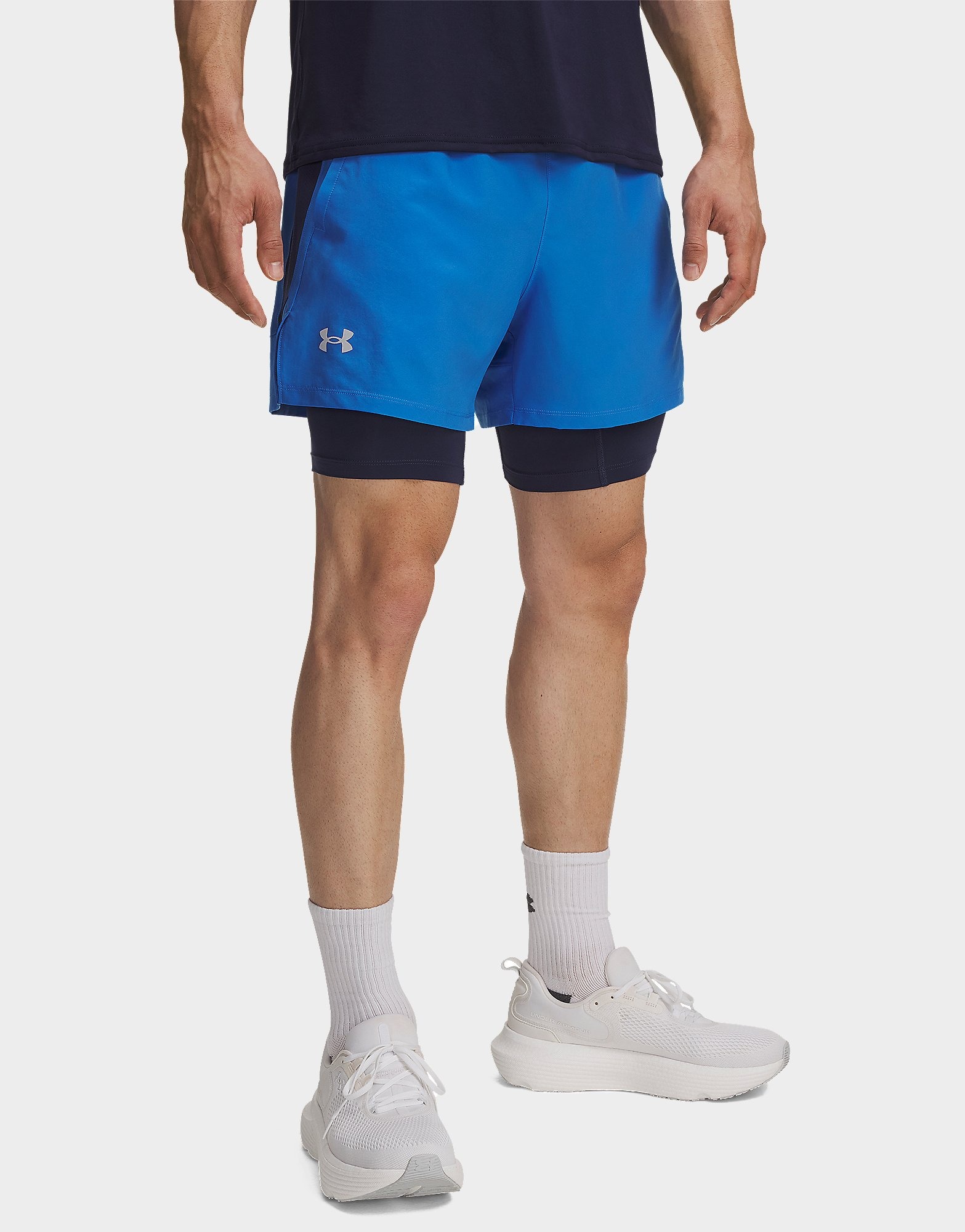 Blue Under Armour Launch 2-in-1 5" Shorts | JD Sports UK