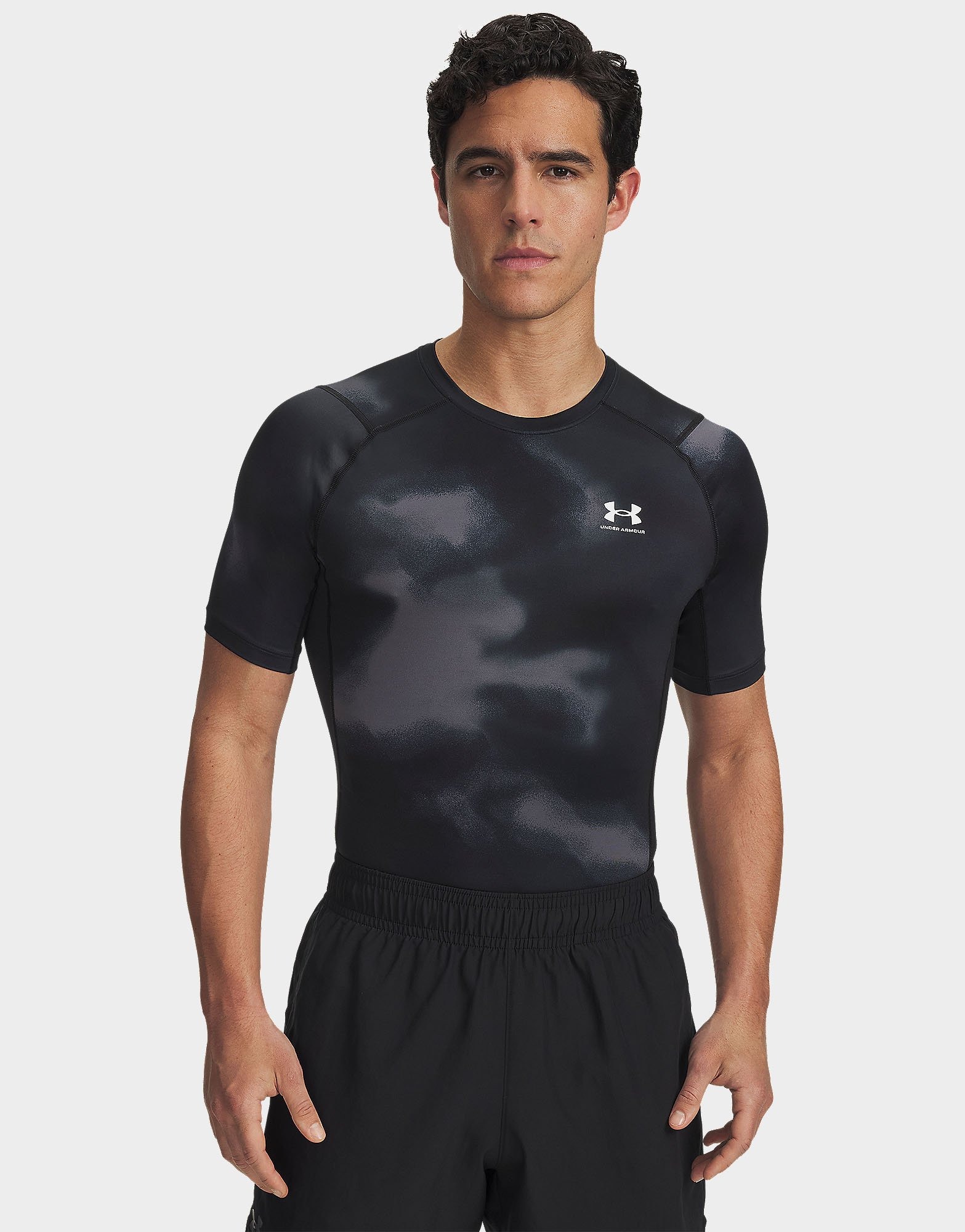 Under Armour Under Armour Short-Sleeves UA HG Armour Printed SS Schwarz ...