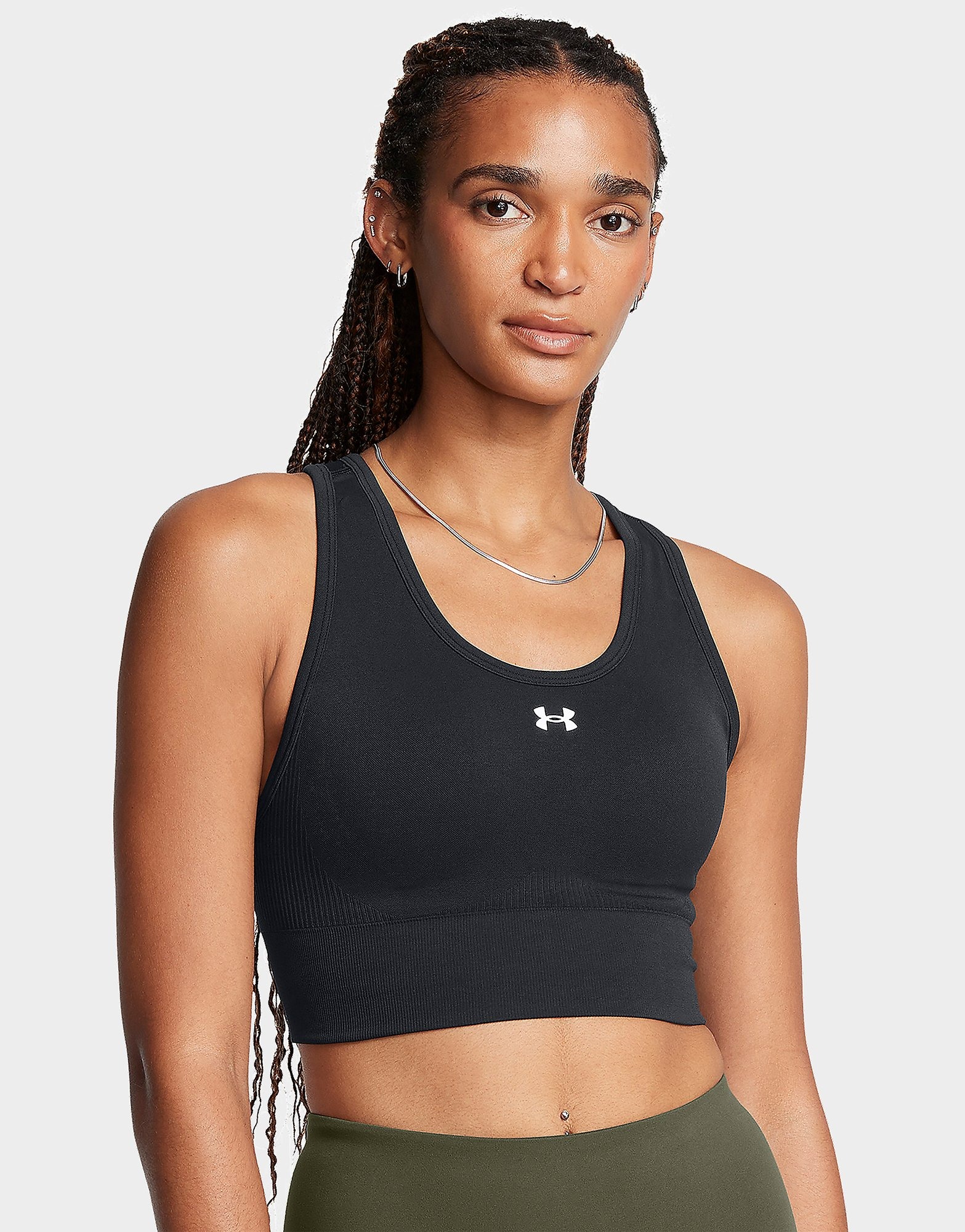 Black Under Armour Sport Bras Vanish Seamless Mid Bra | JD Sports UK