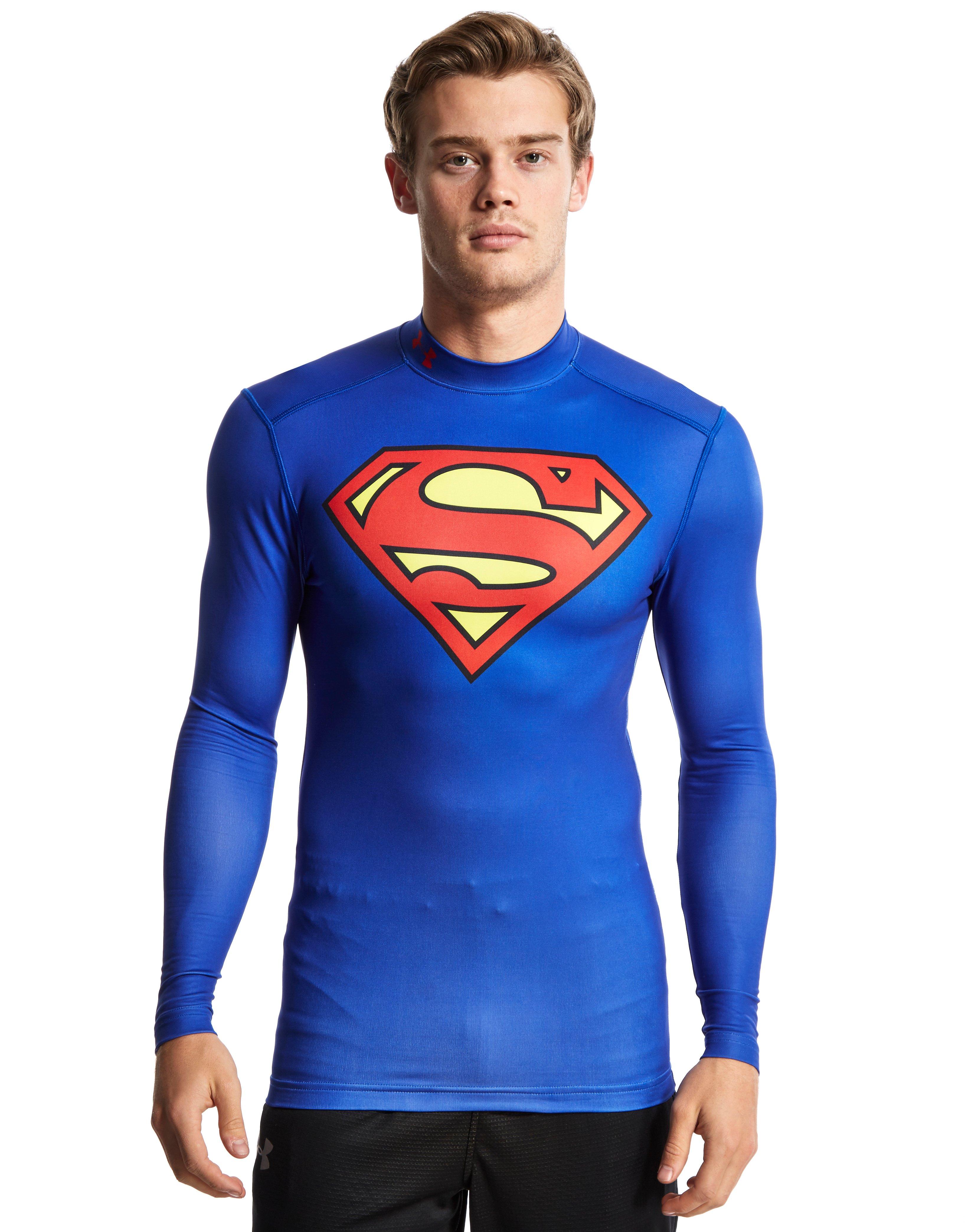 Blå Under Armour Superman ColdGear Compression Longsleeve - JD Sports ...
