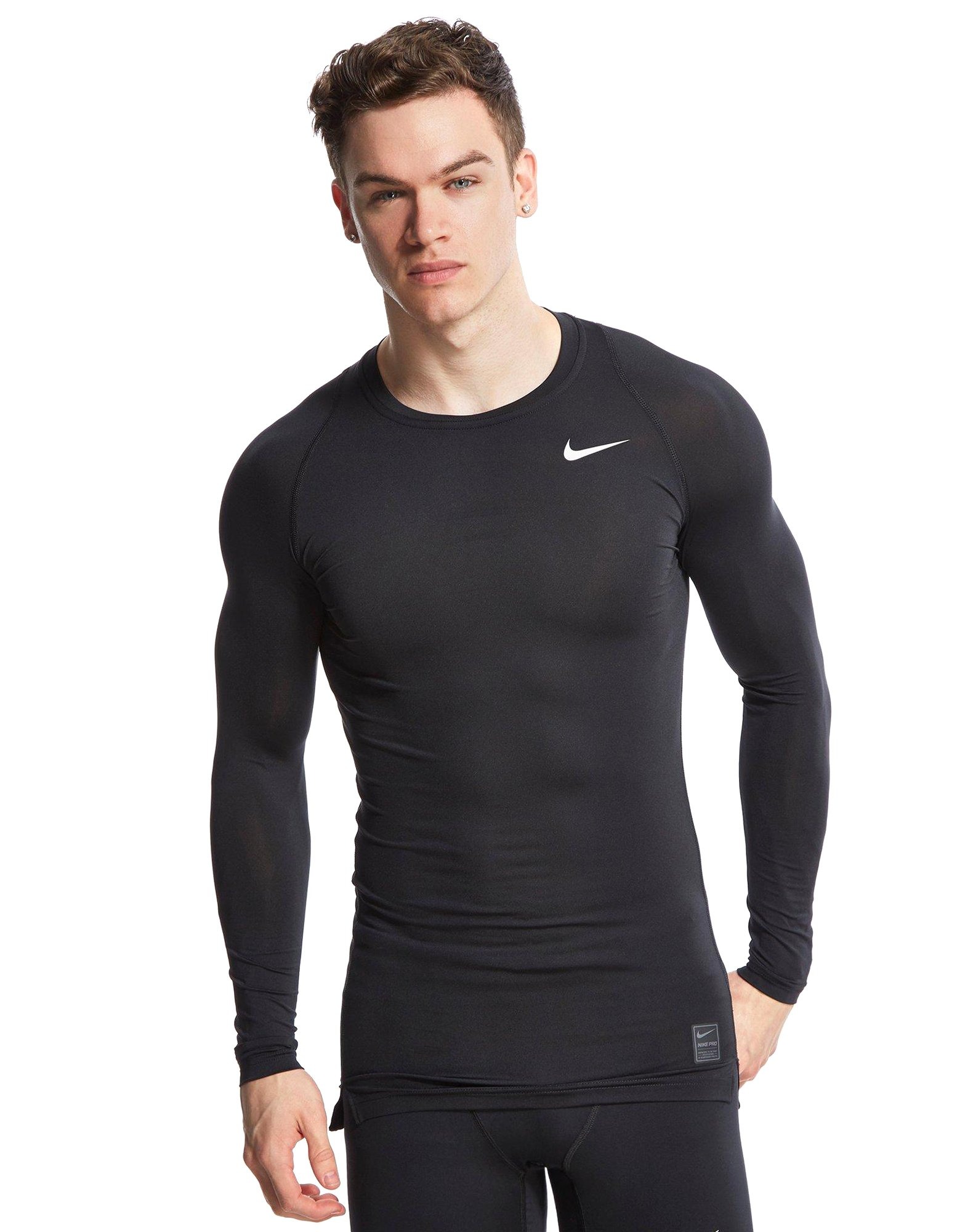 Svart Nike Pro Cool Compression Longsleeve Top - JD Sports Sverige
