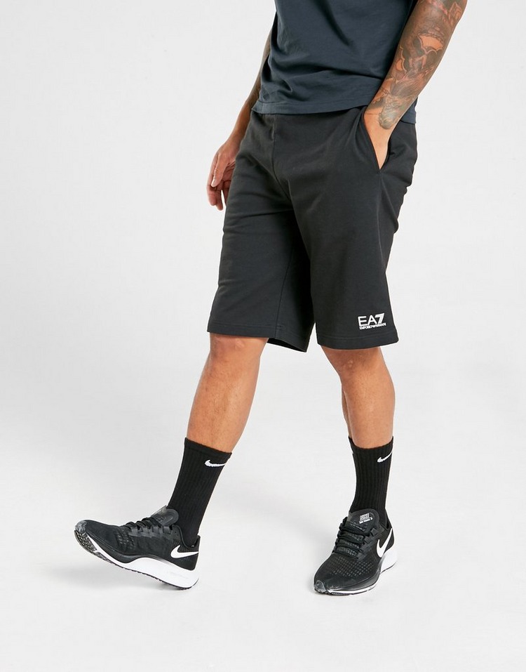 Black Emporio Armani EA7 Core Fleece Shorts Men's | JD Sports