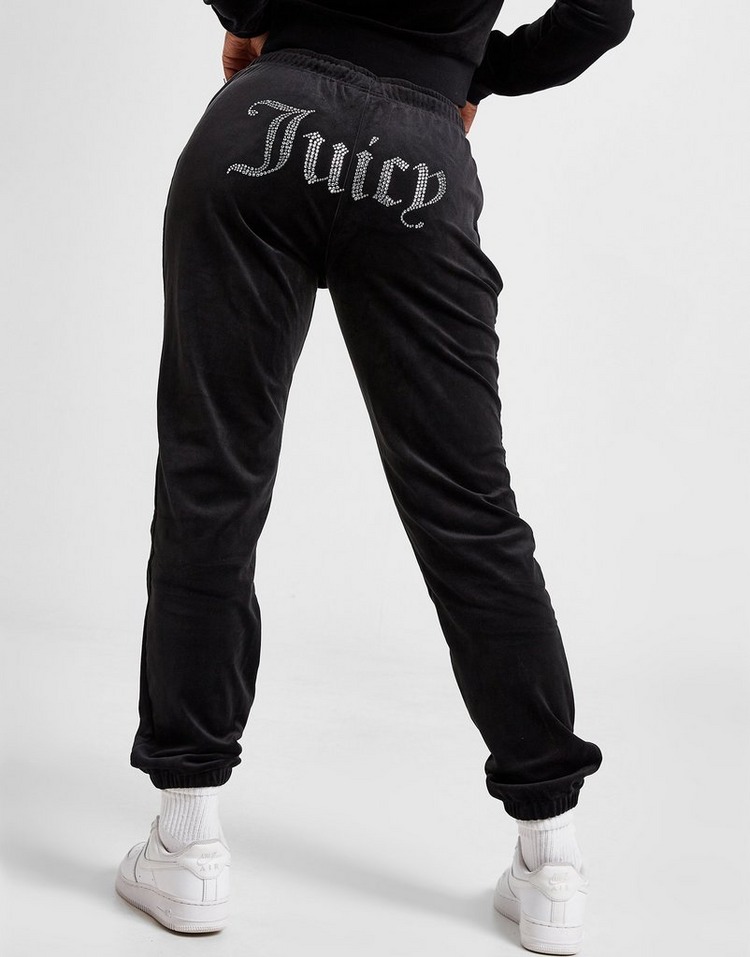 Juicy Couture Diamante Samt Jogginghose Damen Schwarz Jd Sports