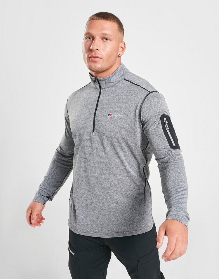 Grey Berghaus 1/4 Zip Tech Pocket Top | JD Sports