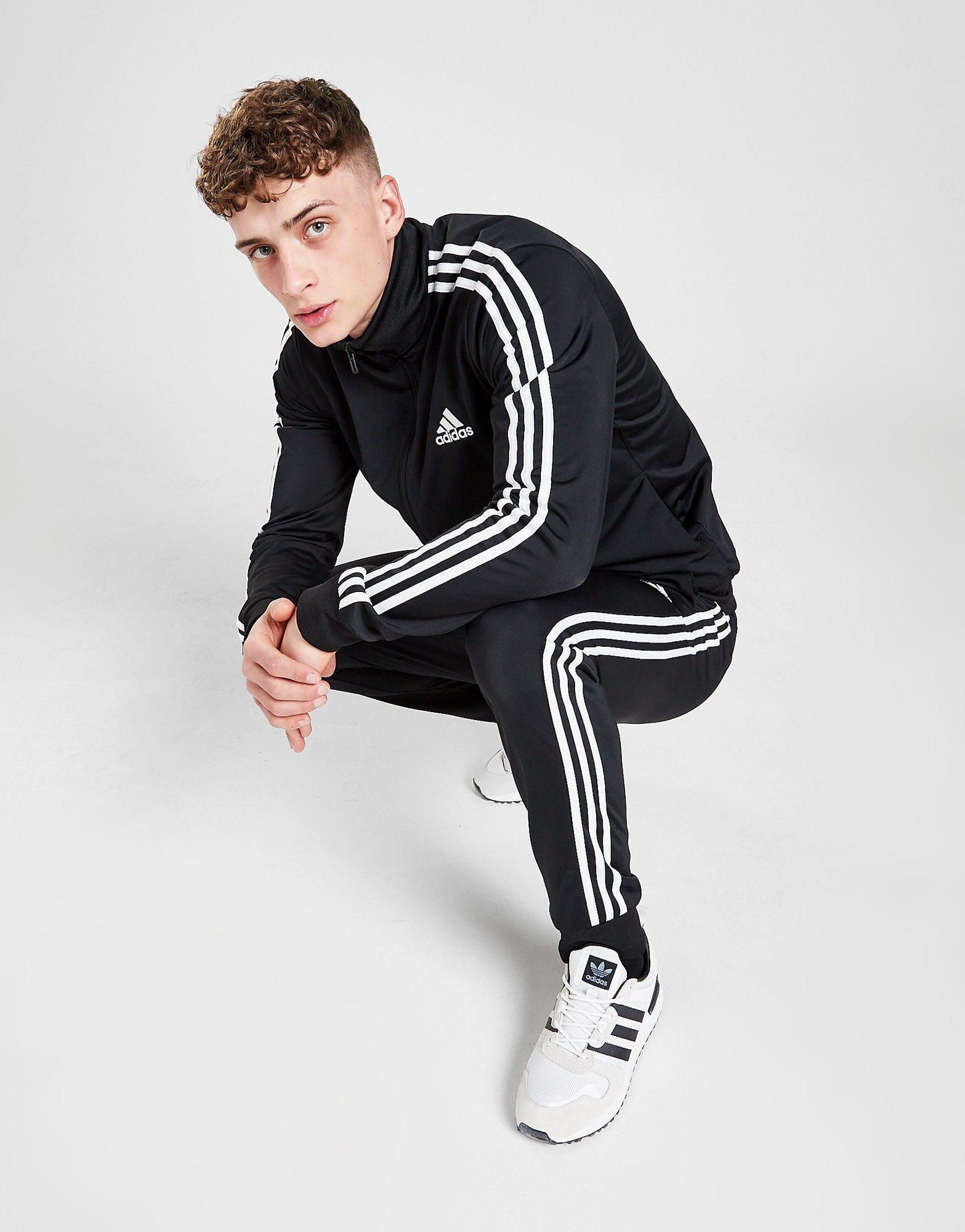 Zwart Adidas Badge Of Sport Poly Trainingspak Heren Jd Sports