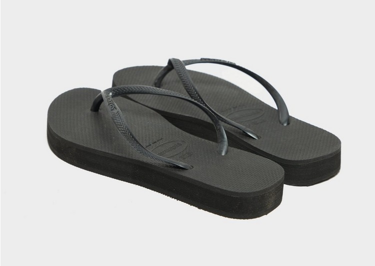 Black Havaianas Slim Platform Flip Flops Women's | JD Sports