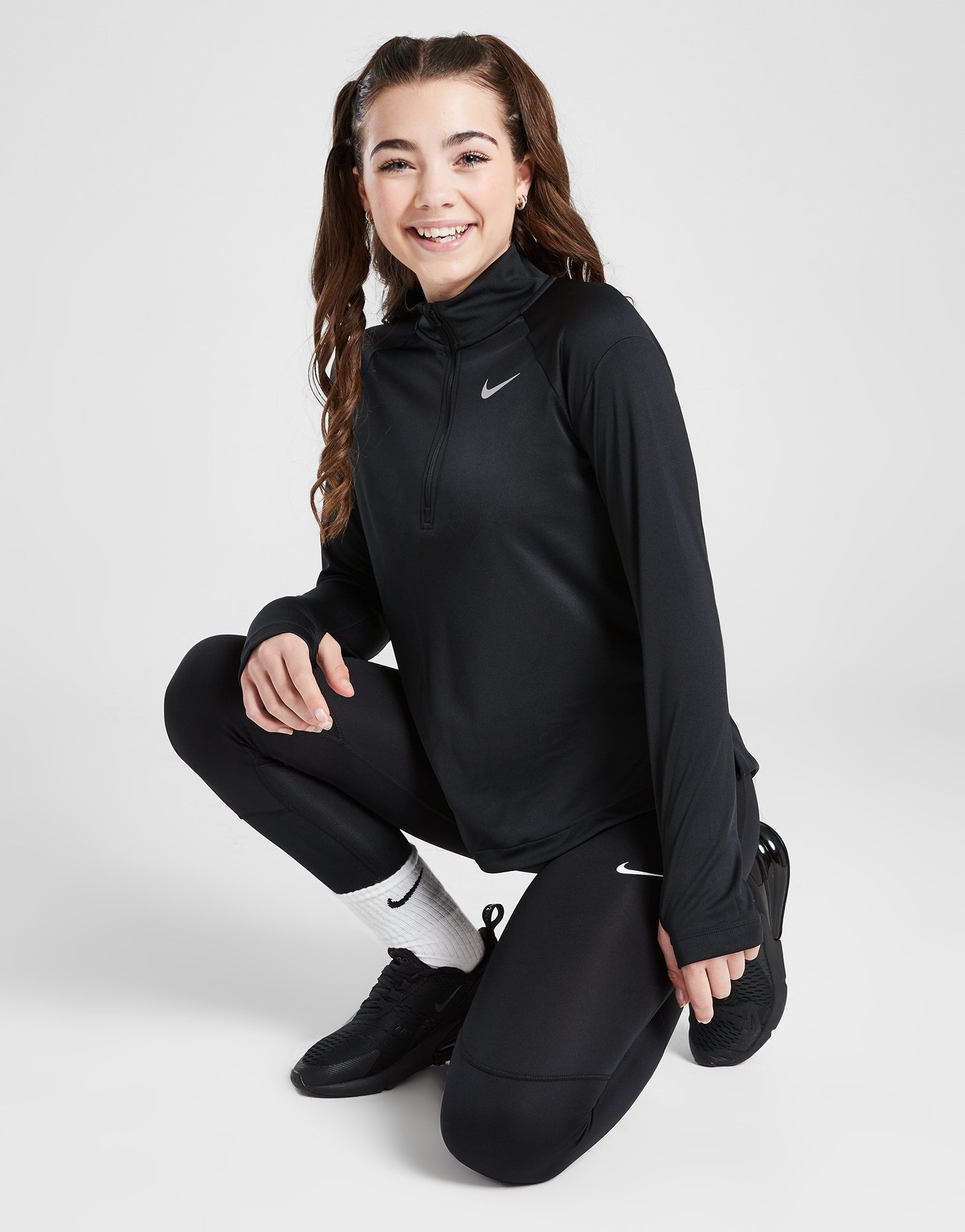 Black Nike Girls' Long-sleeve Running Top Junior - JD Sports