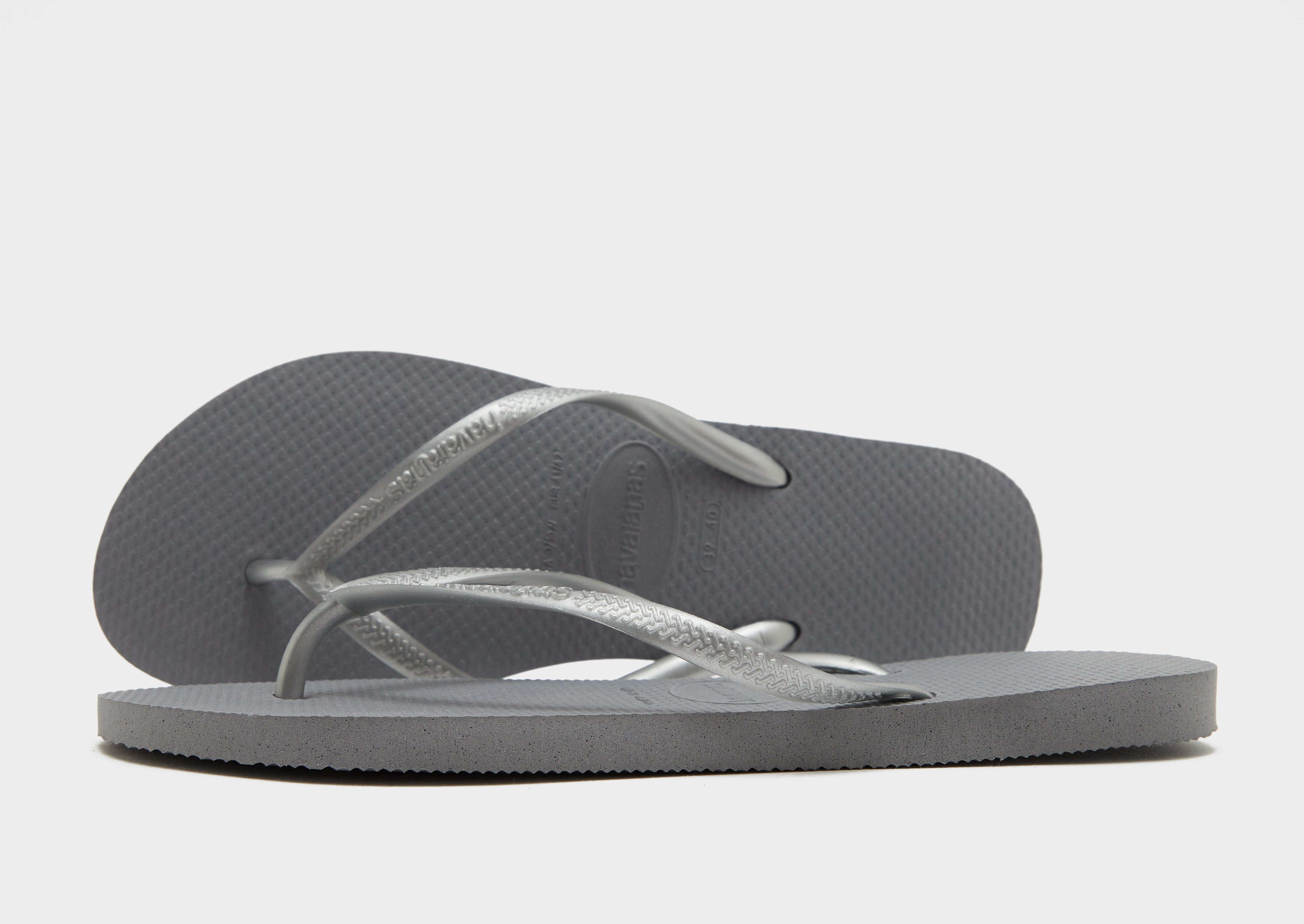 Grey Havaianas Slim Flip Flops Women's | JD Sports UK