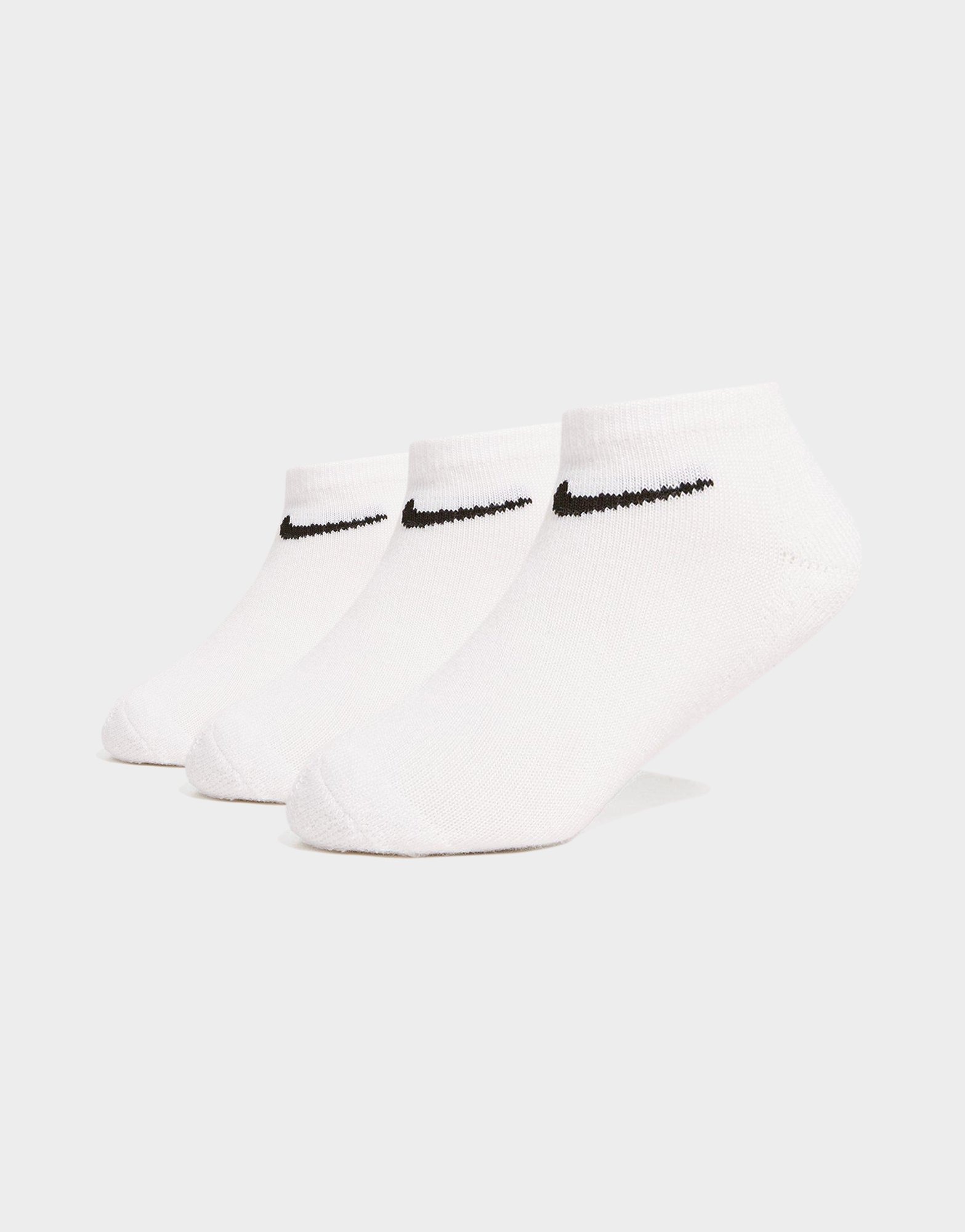 Nike 3 Pack Invisible Calze Junior in Bianco | JD Sports