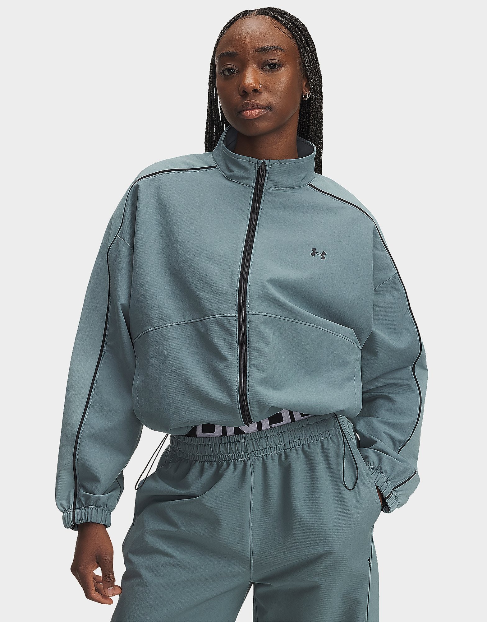 Blue Under Armour Warmup Tops UA Rival Swoven Jacket | JD Sports UK