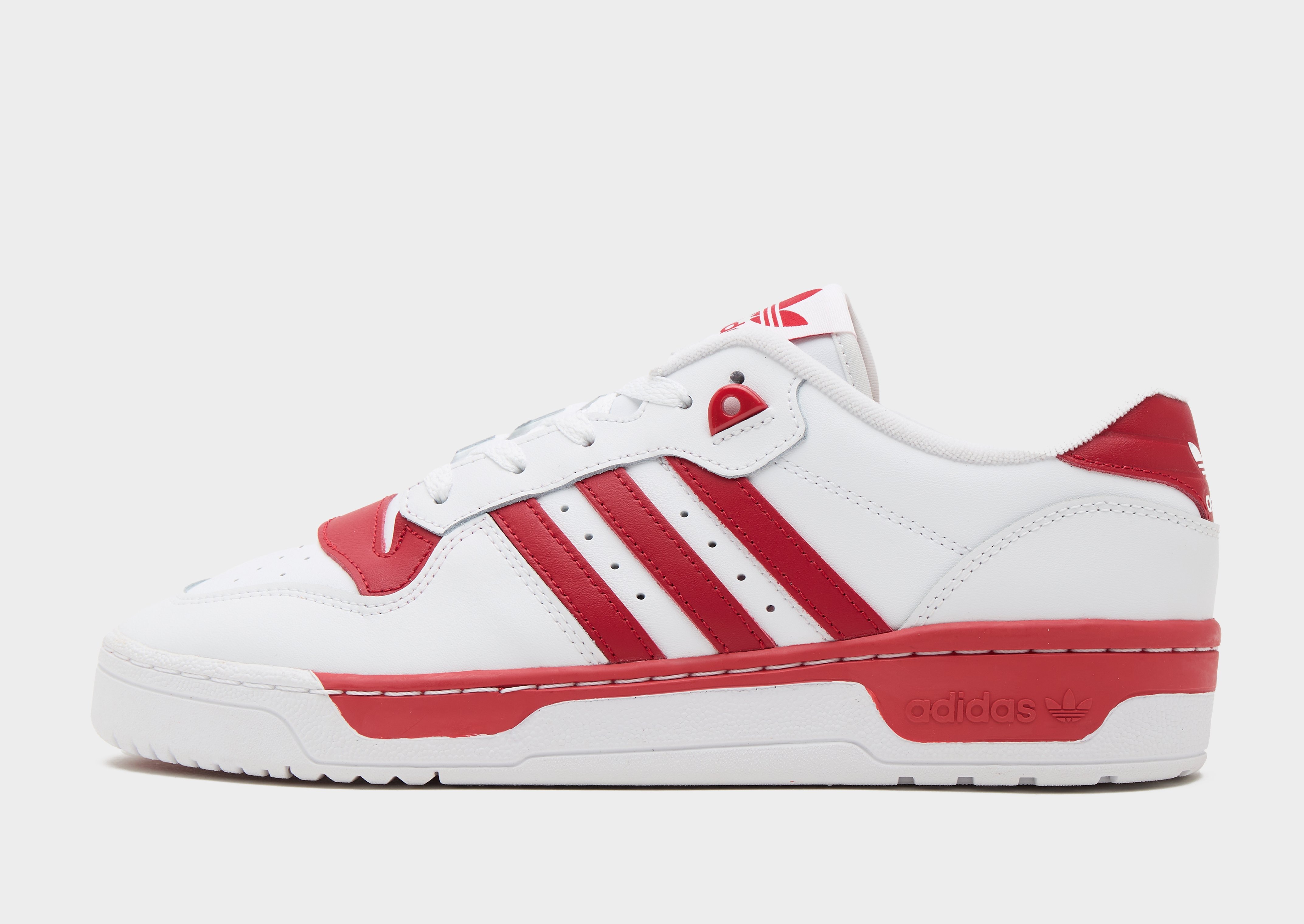Adidas Originals Rivalry Low Sneakers In White And Red