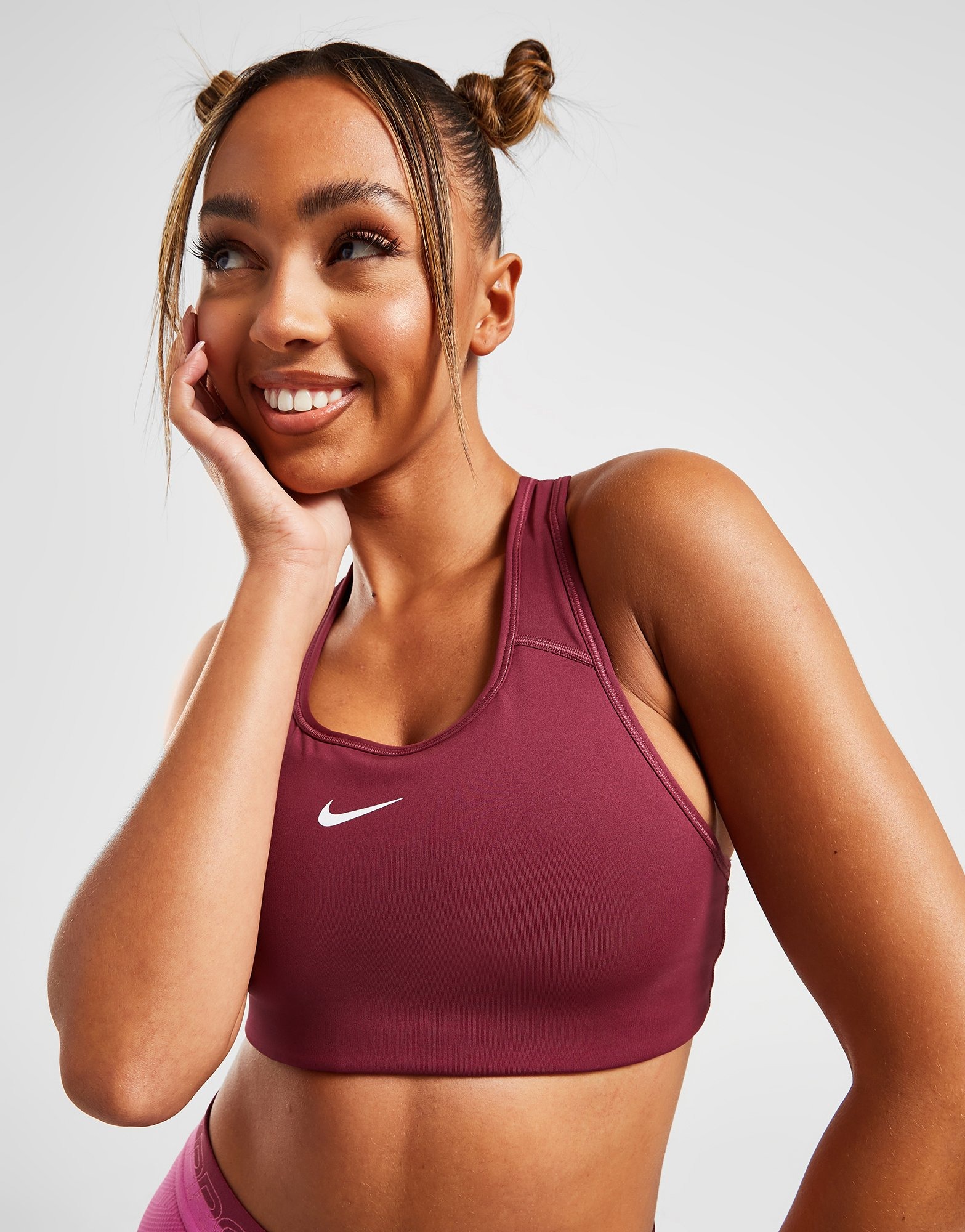 Pink Nike Training Medium Support Sports Bra - JD Sports