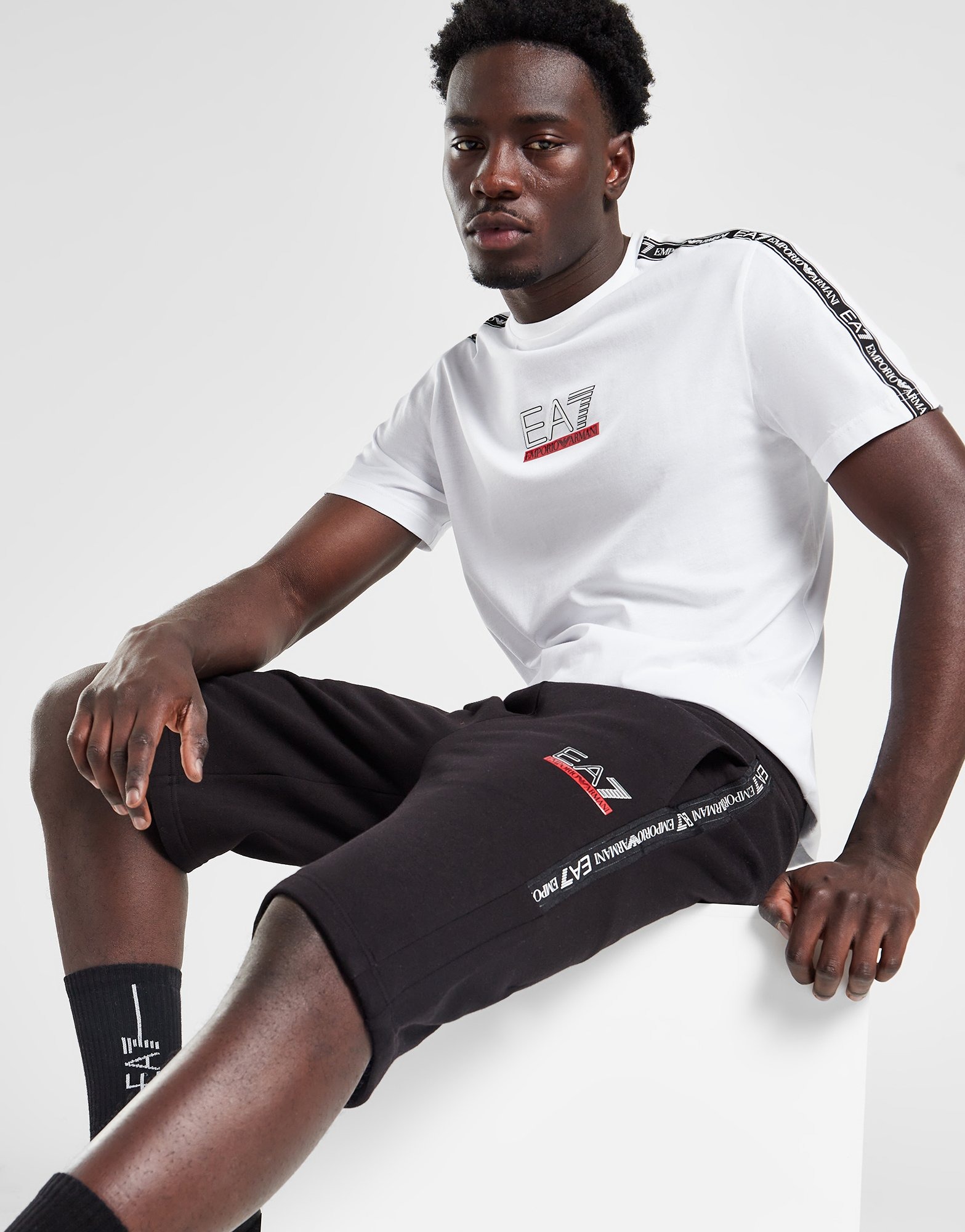 Black Emporio Armani Ea7 Tape Shorts Jd Sports Malaysia