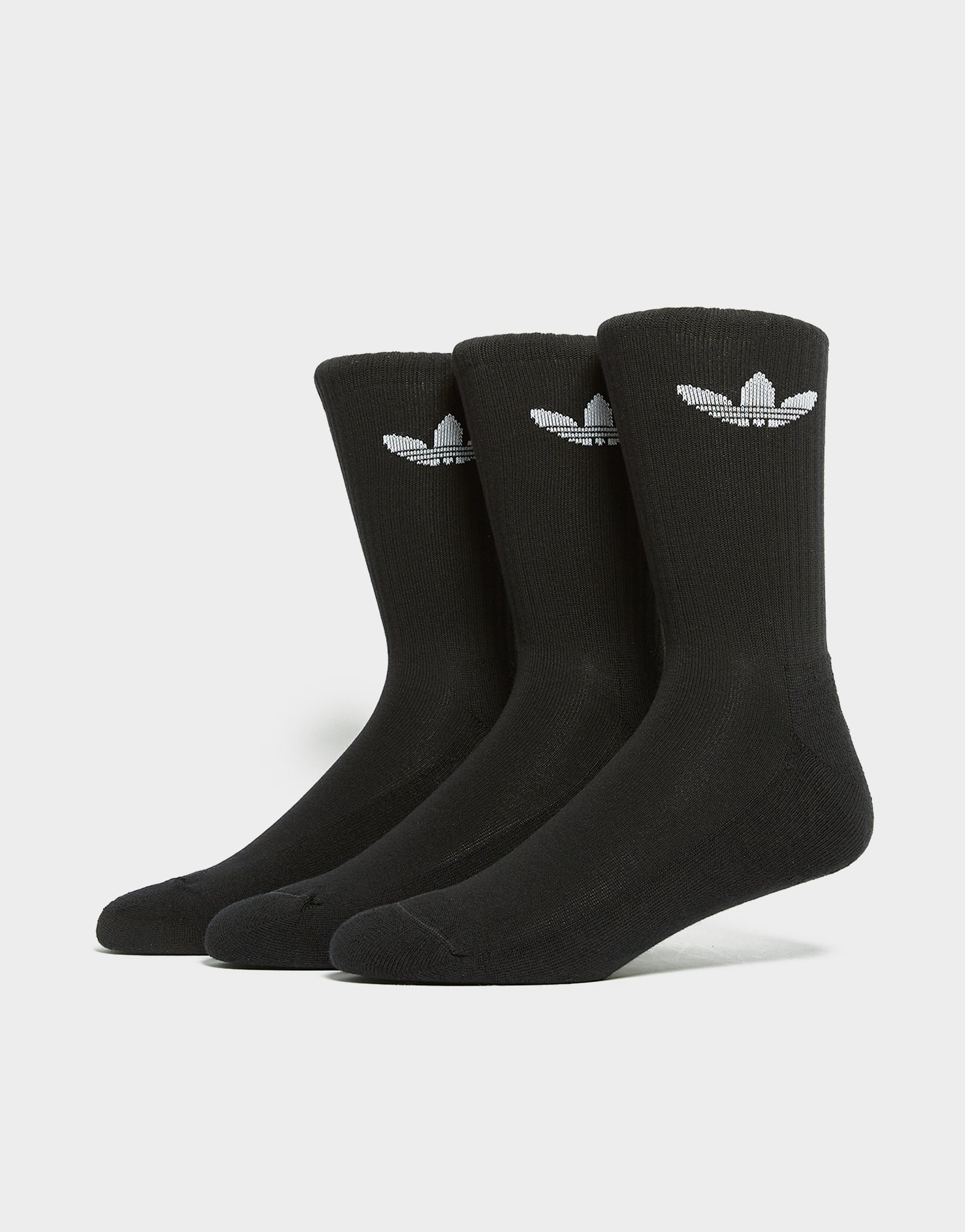 Adidas Originals 3 Pack Crew Meias Em Preto Jd Sports