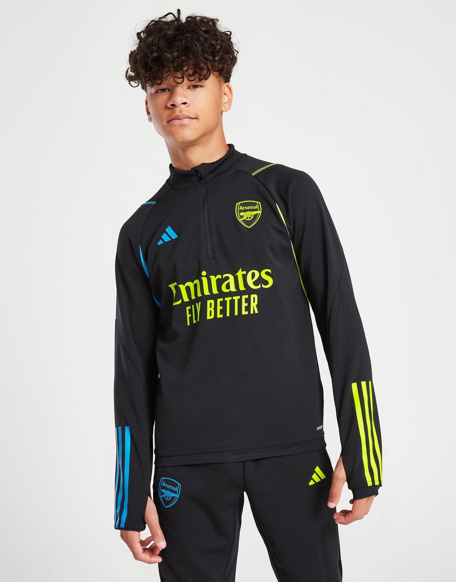Arsenal Adidas 2023/24 Training Quarter-Zip Top Black, 53% OFF