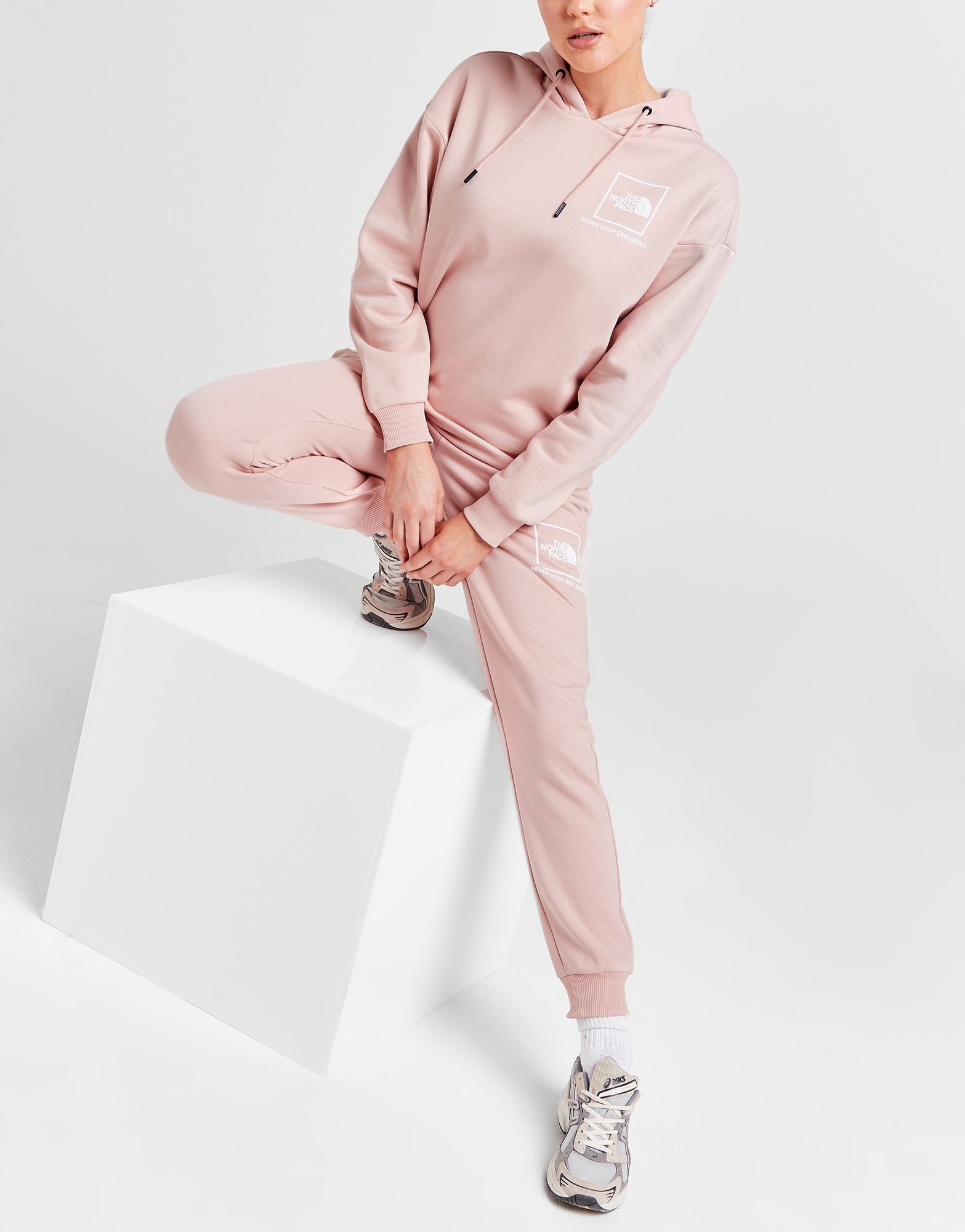 Pink The North Face Box Logo Joggers Jd Sports Global