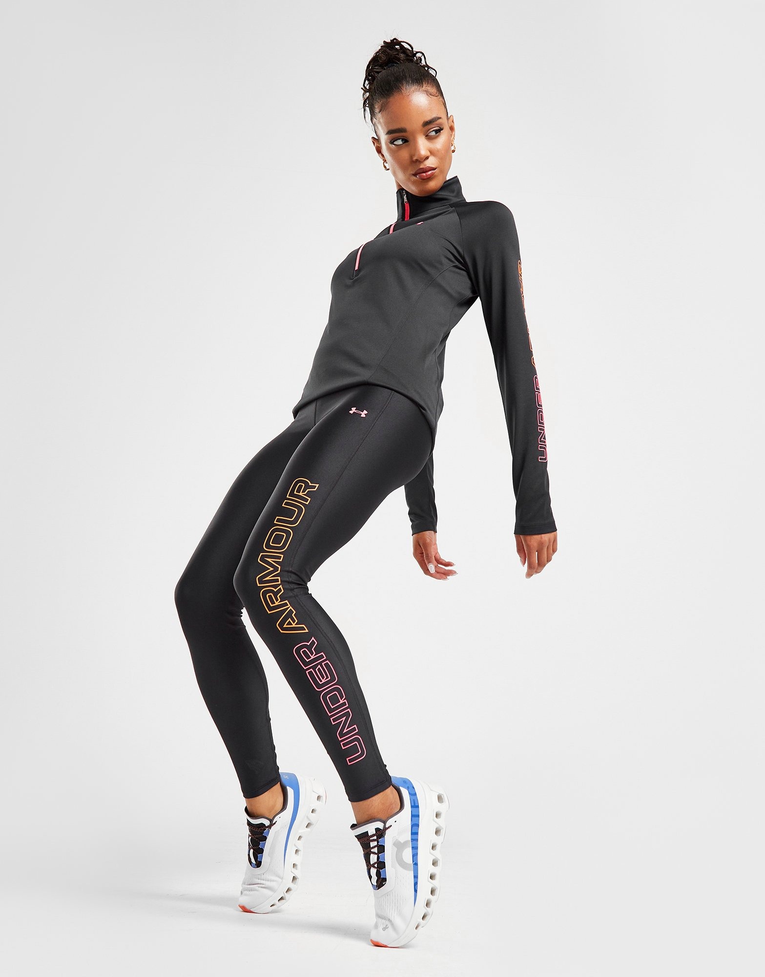 Black Under Armour Heatgear Outline Tights Jd Sports Global