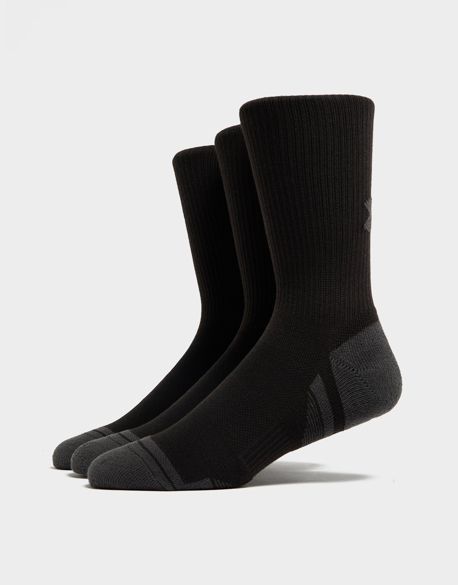 Black Under Armour 3-Pack HeatGear Tech Crew Socks | JD Sports UK