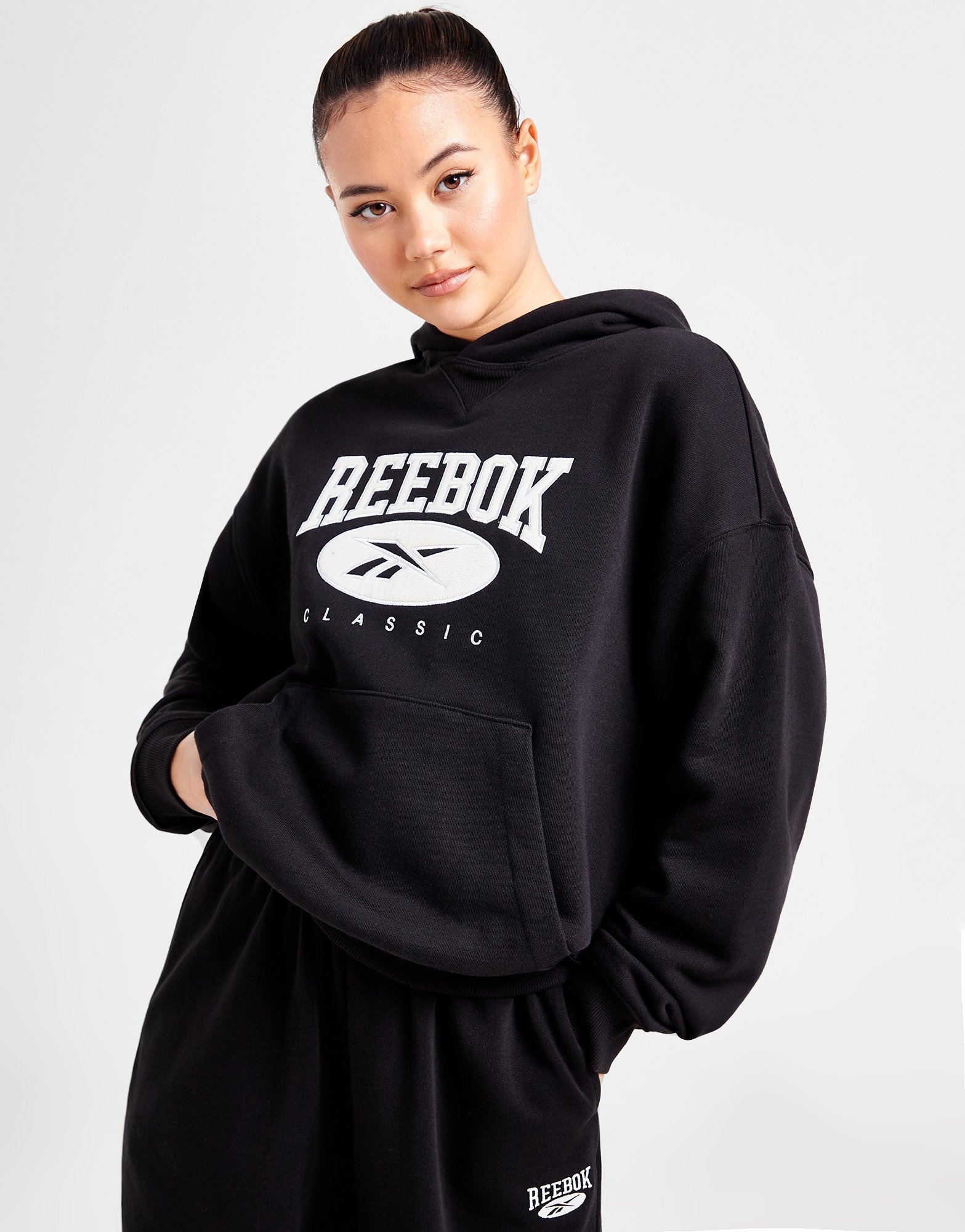 Reebok Hoodie Classic Logo Em Preto Jd Sports