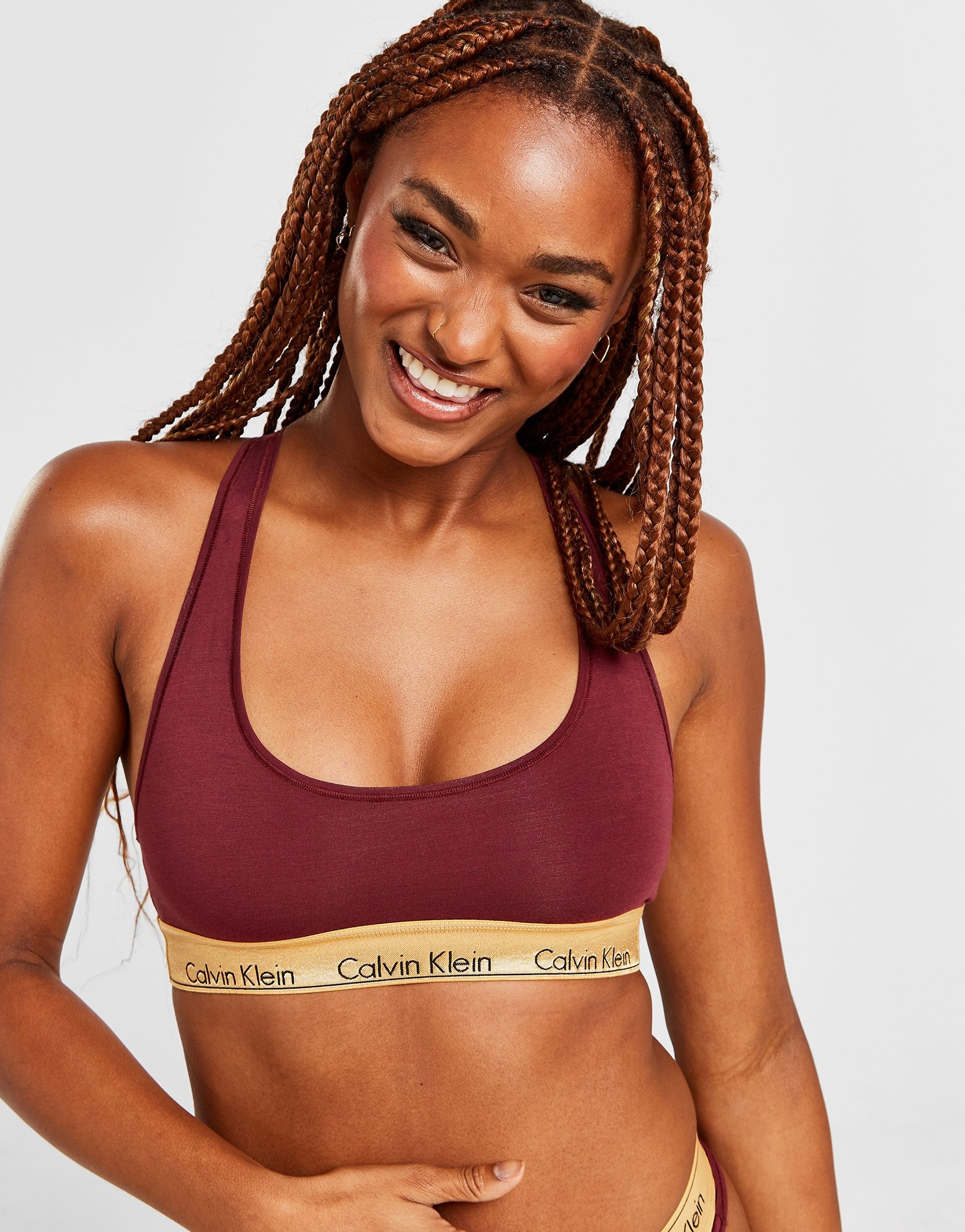 Red Calvin Klein Underwear Modern Cotton Bralette Dames Jd Sports