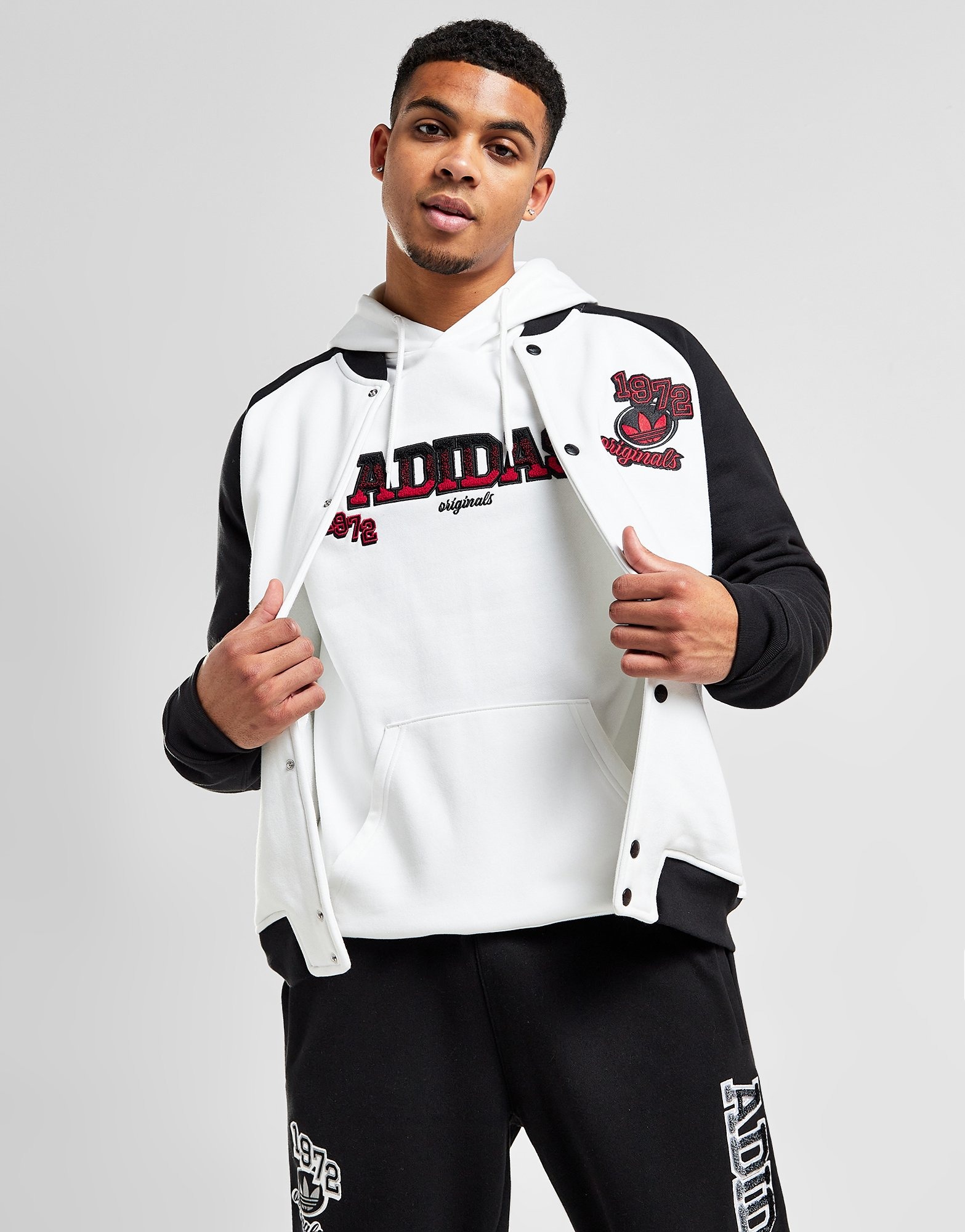 Black adidas Originals Gradient Collegiate Jacket - JD Sports Global