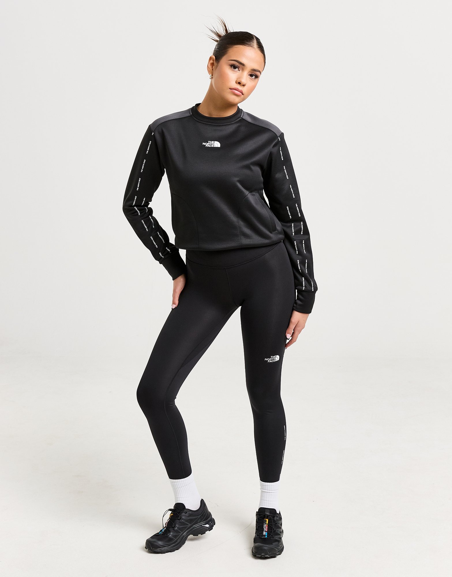 Black The North Face Repeat Poly Crew Sweatshirt Jd Sports
