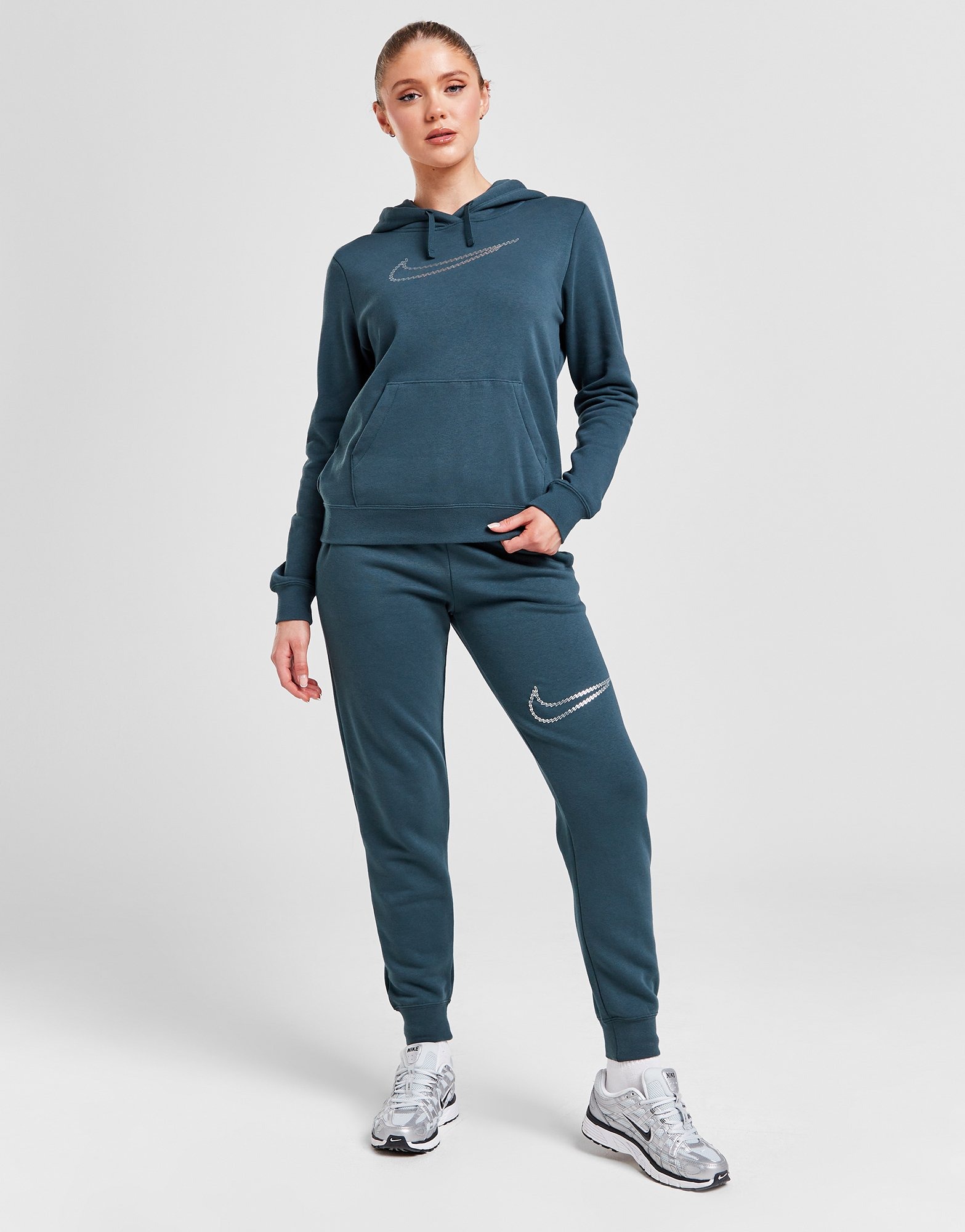 Green Nike Club Shine Joggers Jd Sports Global