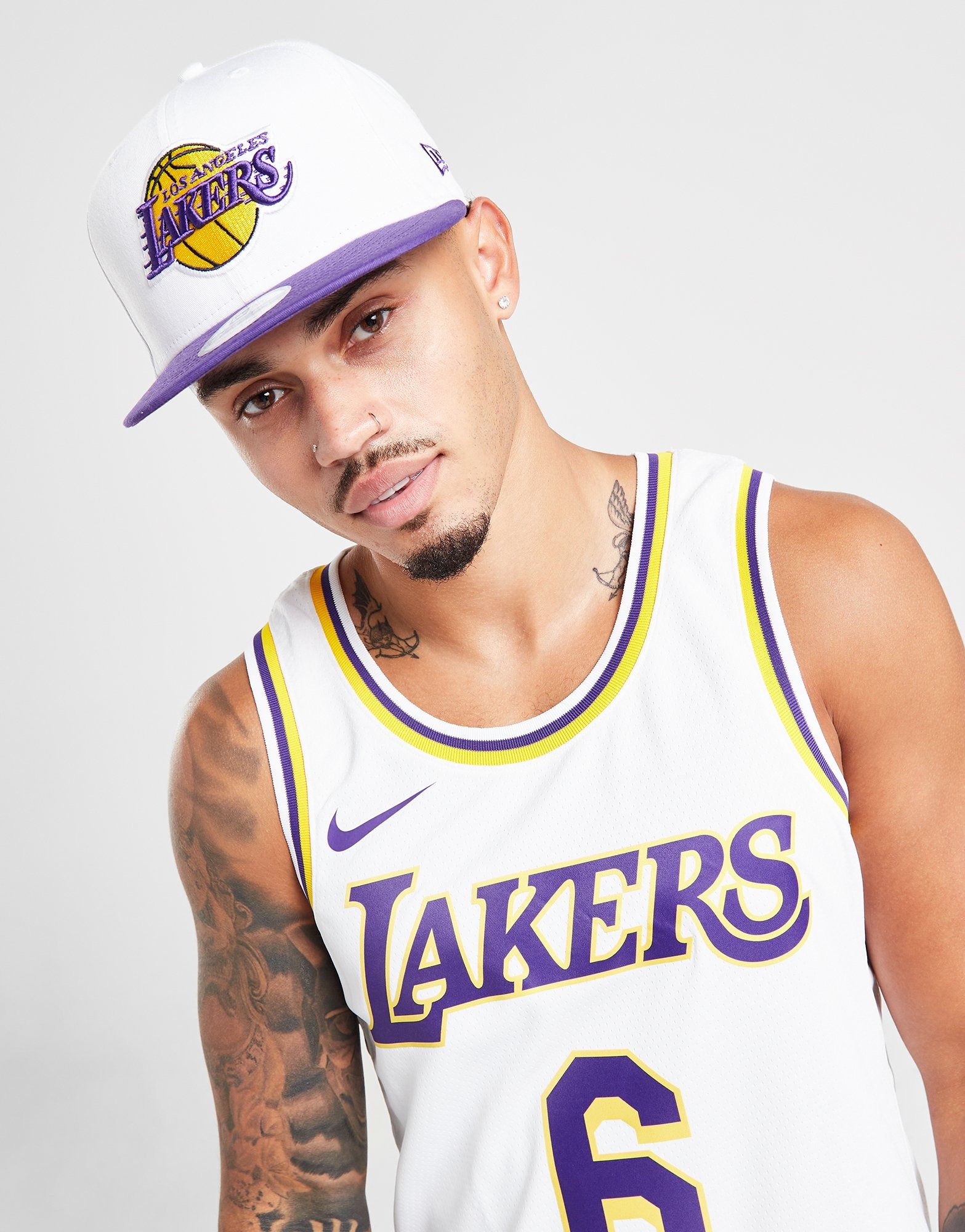 White New Era NBA LA Lakers 9FIFTY Cap - JD Sports