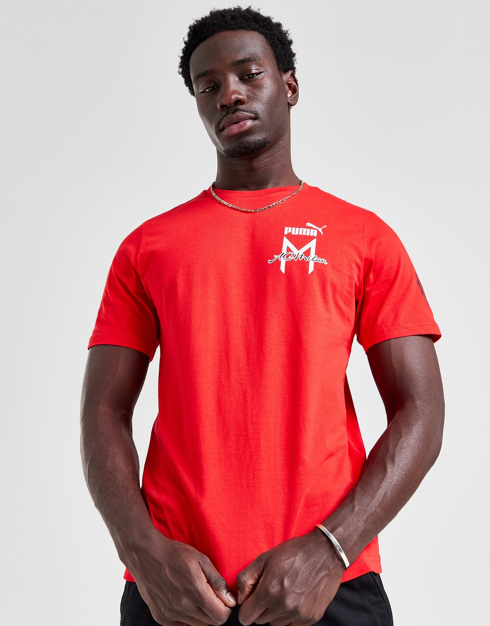 Puma AC Milan Icons T-Shirt in Rosso | JD Sports