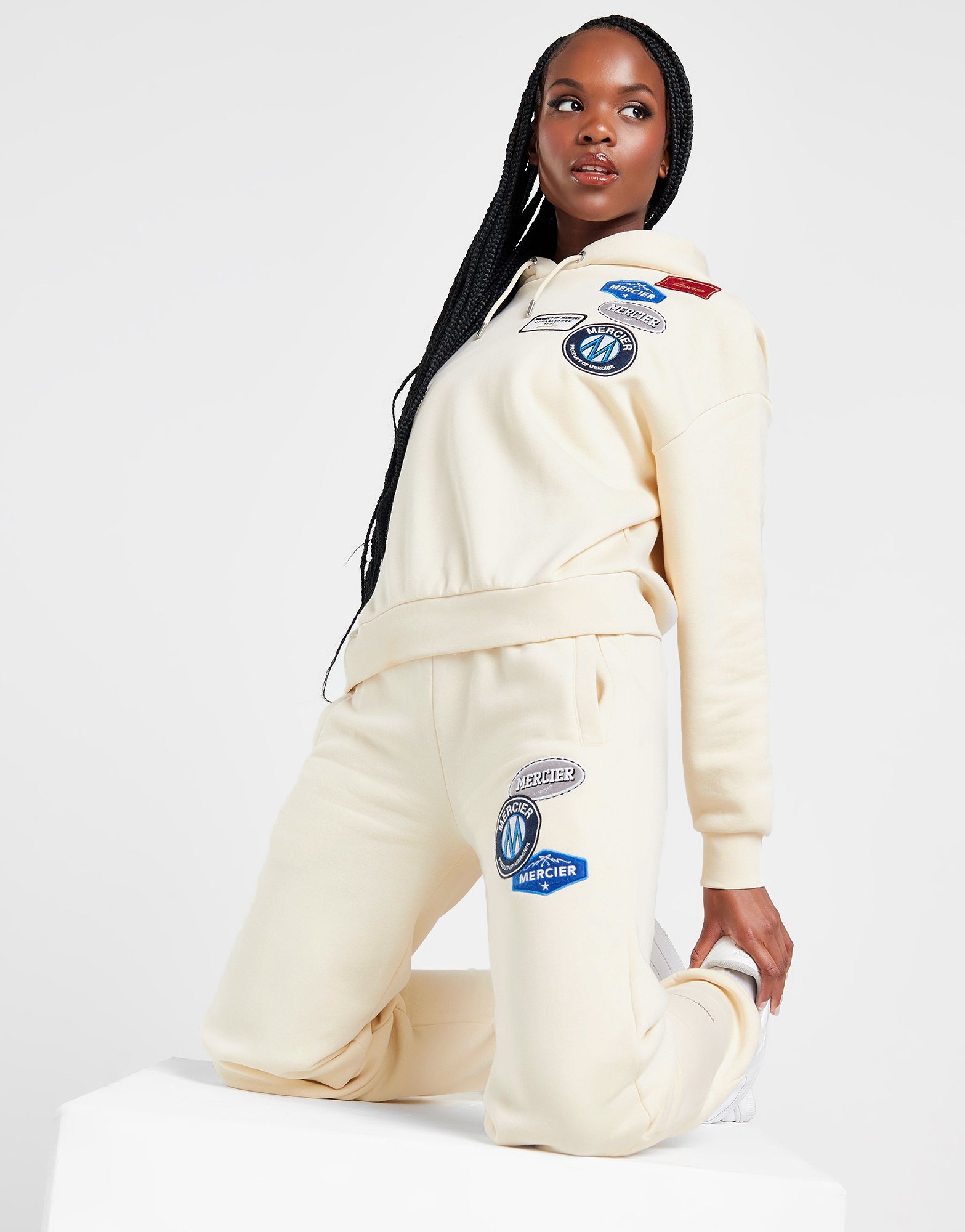 MERCIER Badge Pantaloni della tuta Donna in Bianco - JD Sports Italia