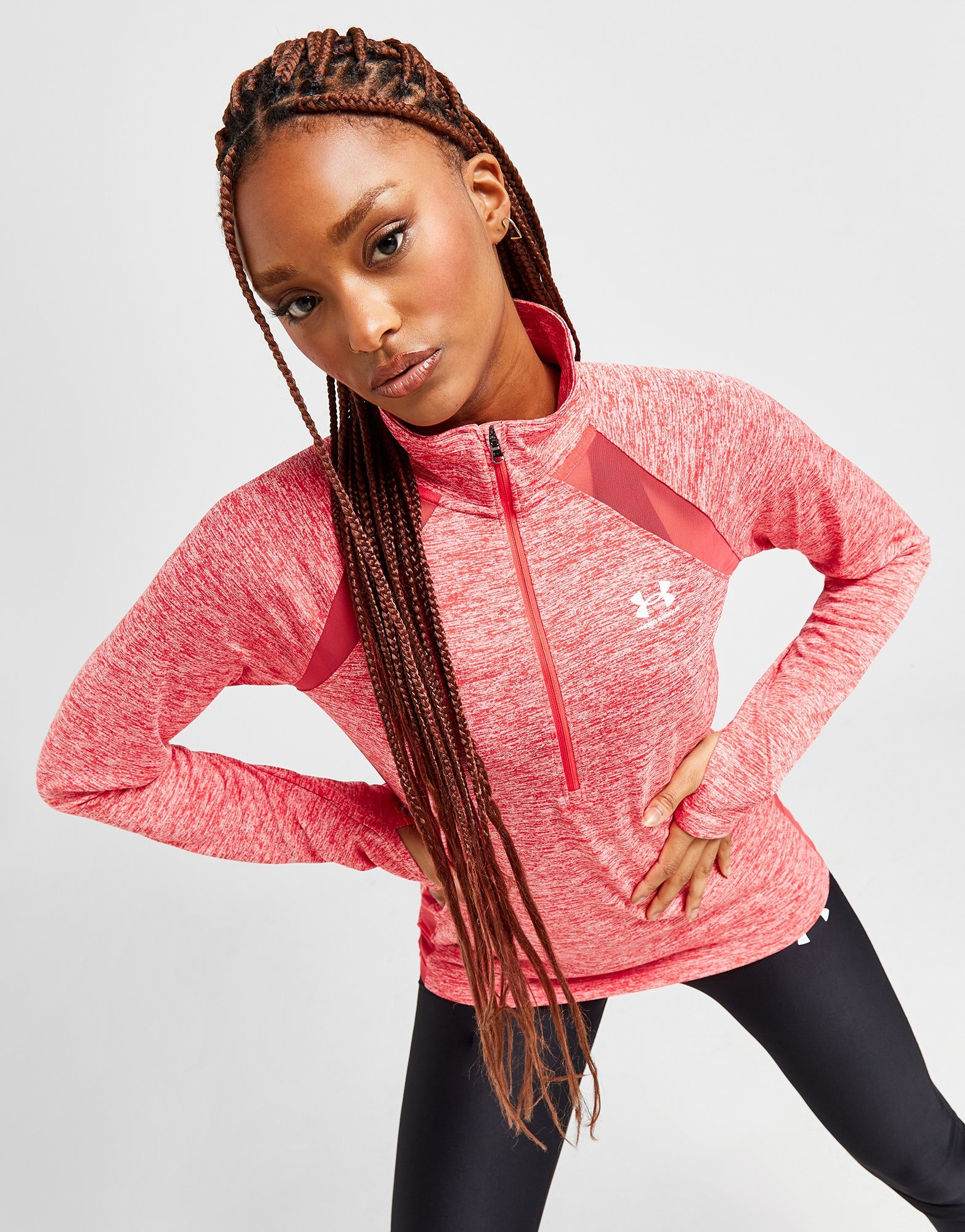Red Under Armour Ua Tech Twist 12 Zip Top Jd Sports Global