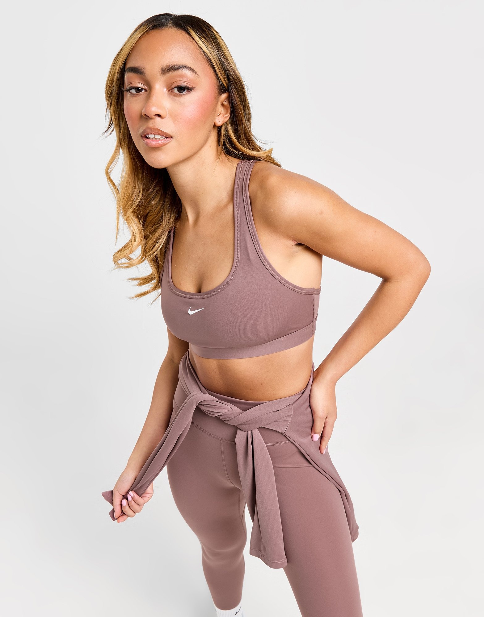 Brown Nike Training Swoosh Bra Jd Sports Global