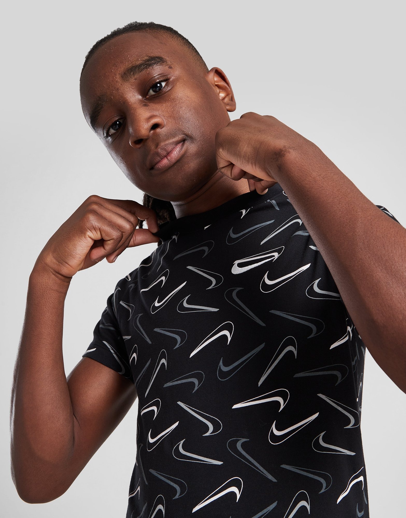 Black Nike All Over Print T-Shirt Junior - JD Sports