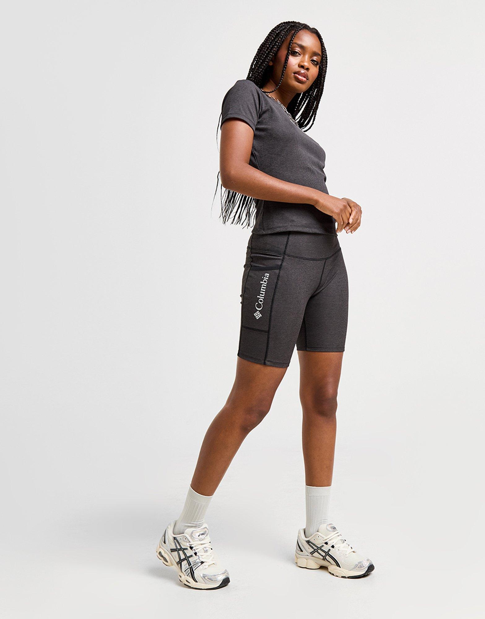 Black Columbia Hike Ribbed Cycle Shorts | JD Sports UK