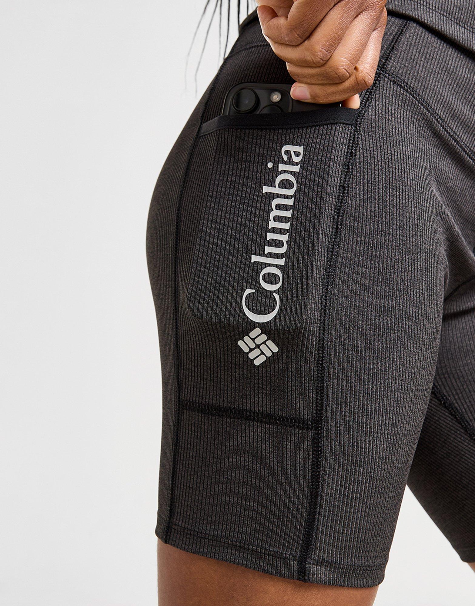 Black Columbia Hike Ribbed Cycle Shorts | JD Sports UK