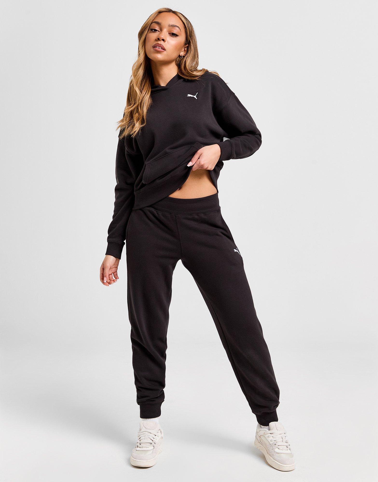 Puma Logo Tracksuit In Nero Jd Sports