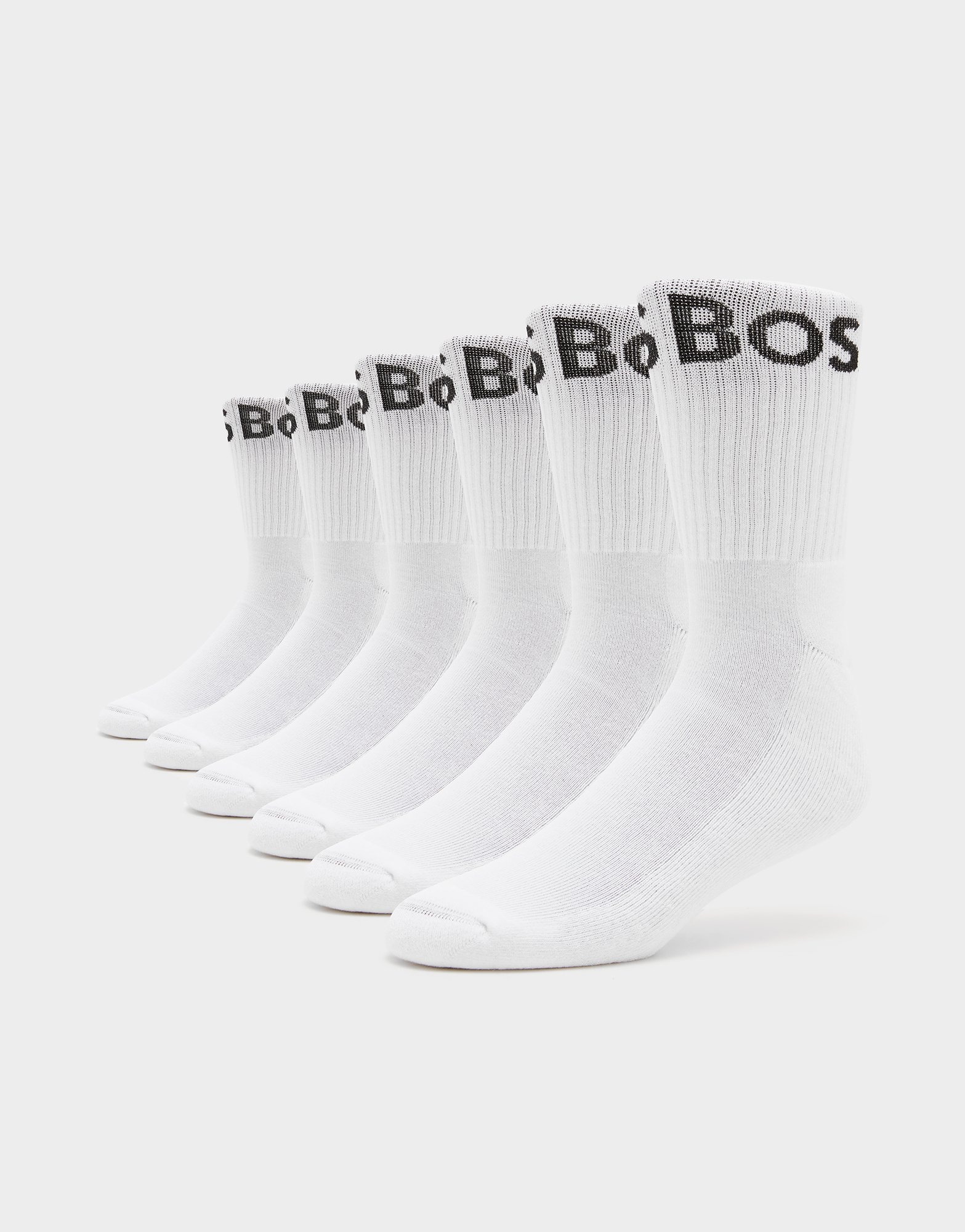 White BOSS 6-Pack Crew Socks - JD Sports Ireland