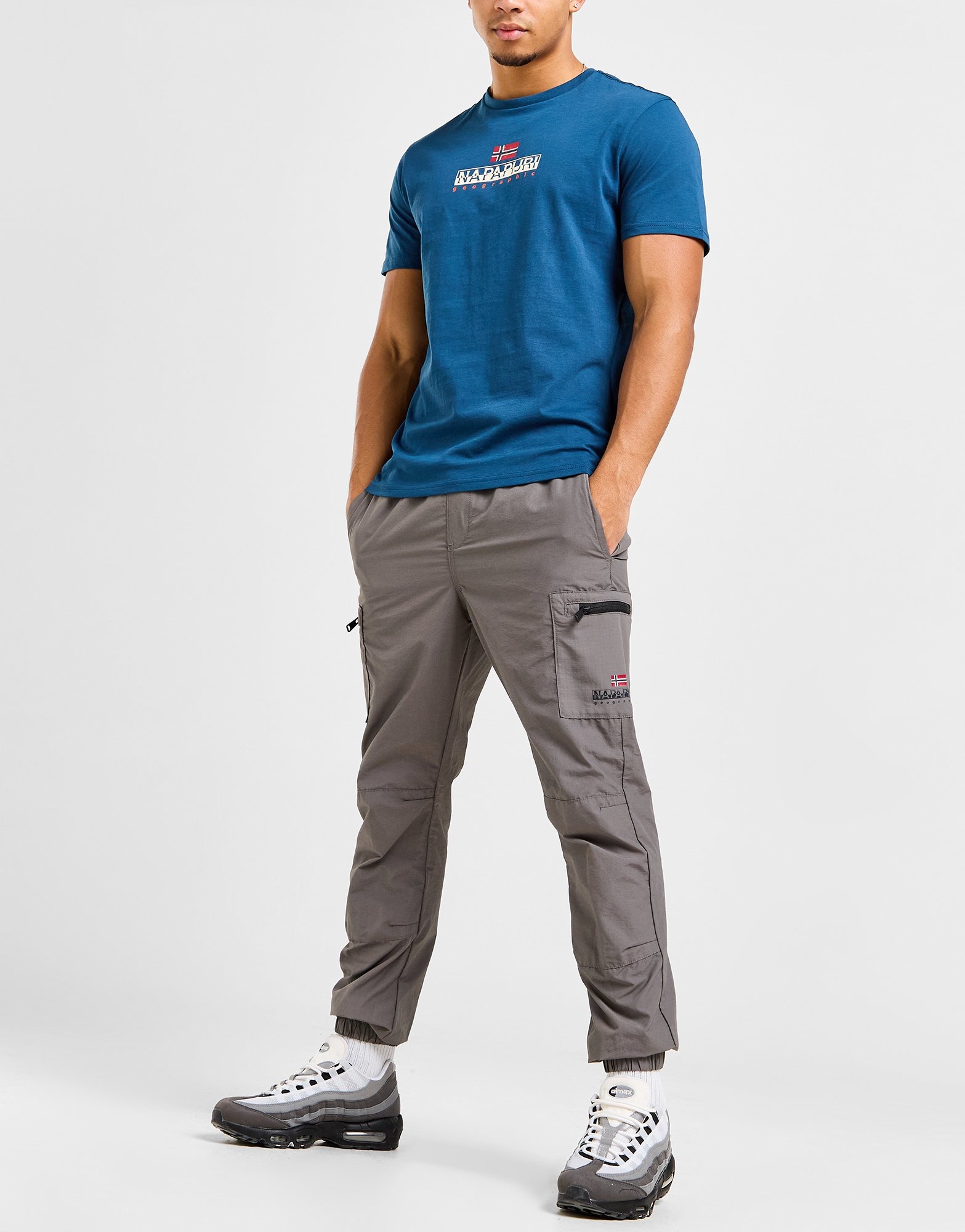 Blue Napapijri Sory Stack Logo T-Shirt - JD Sports Global