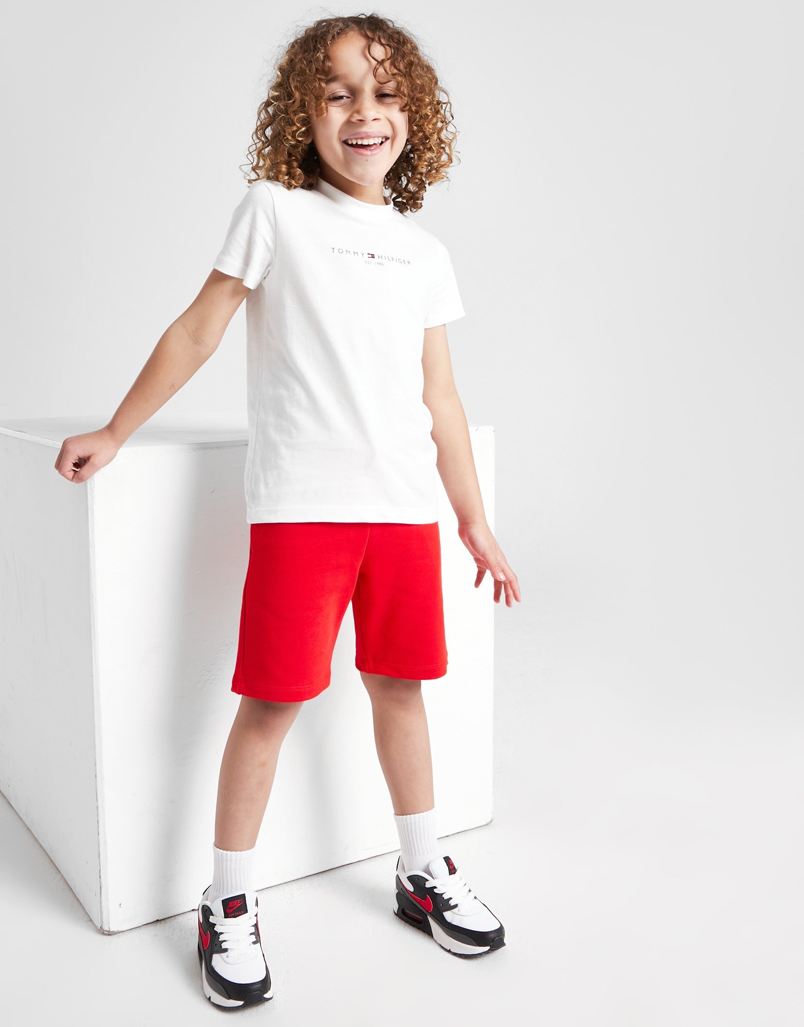 Tommy Hilfiger Essential T Shirt Shorts Set Children Weiss JD Sports Deutschland