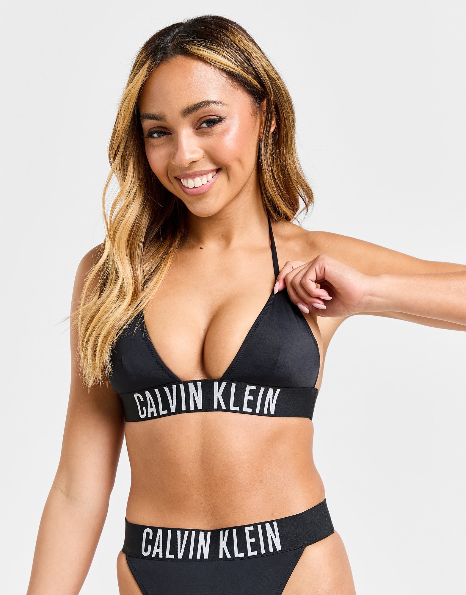 Black Calvin Klein Swim Intense Triange Bikini Top Jd Sports