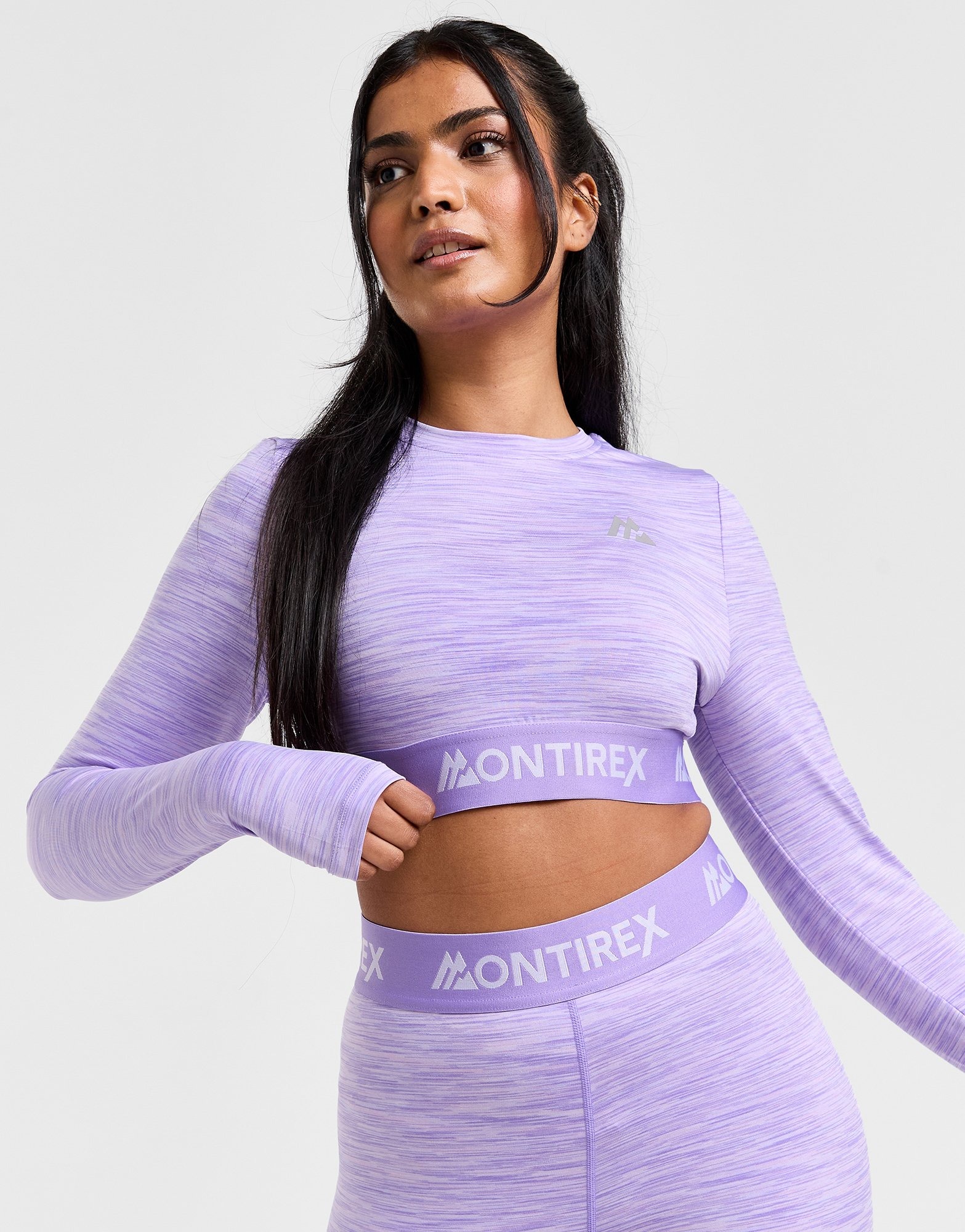 MONTIREX Icon Trail Long Sleeve Crop Top in Viola | JD Sports