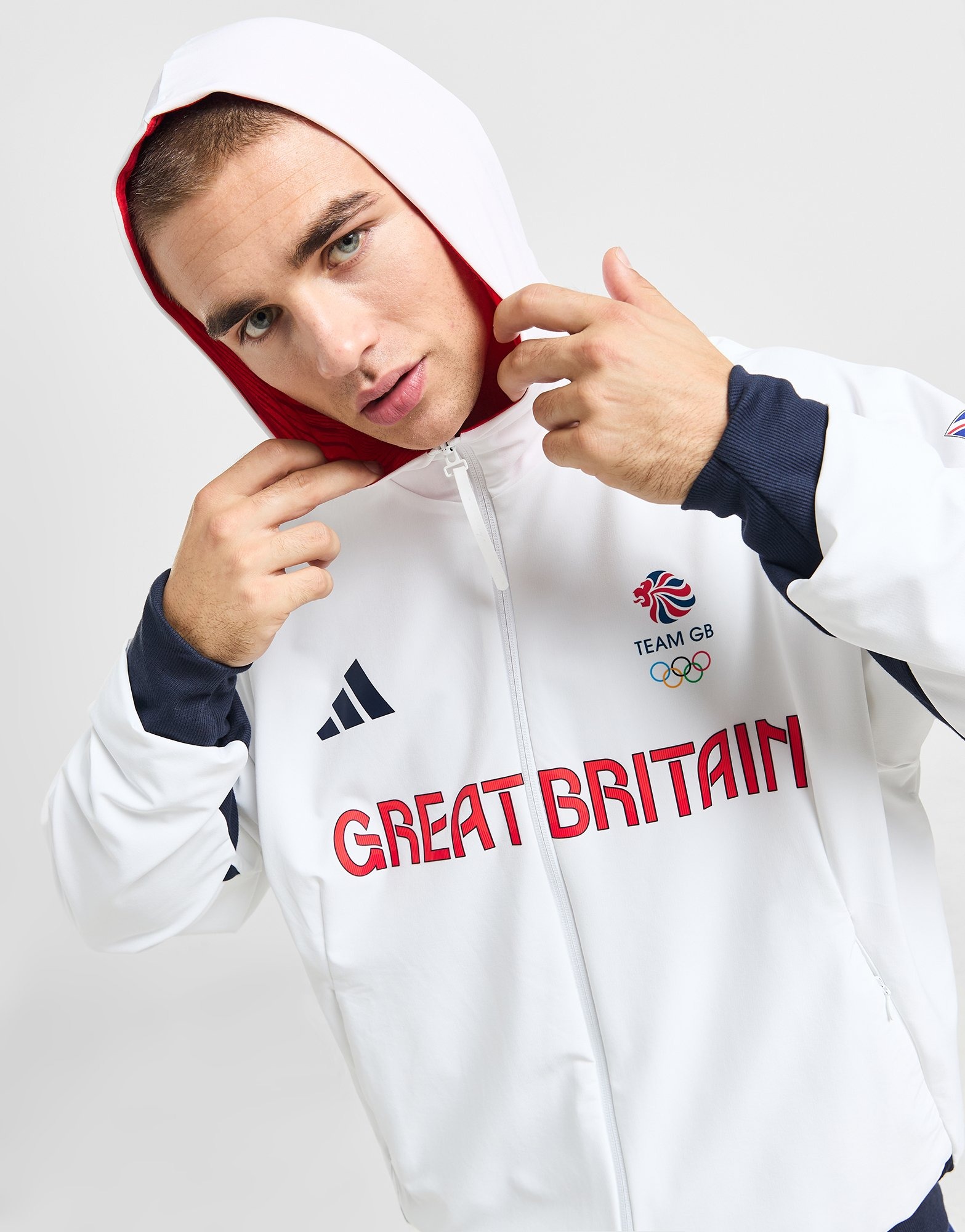 adidas Team GB Paris Olympics Jacket em Branco | JD Sports