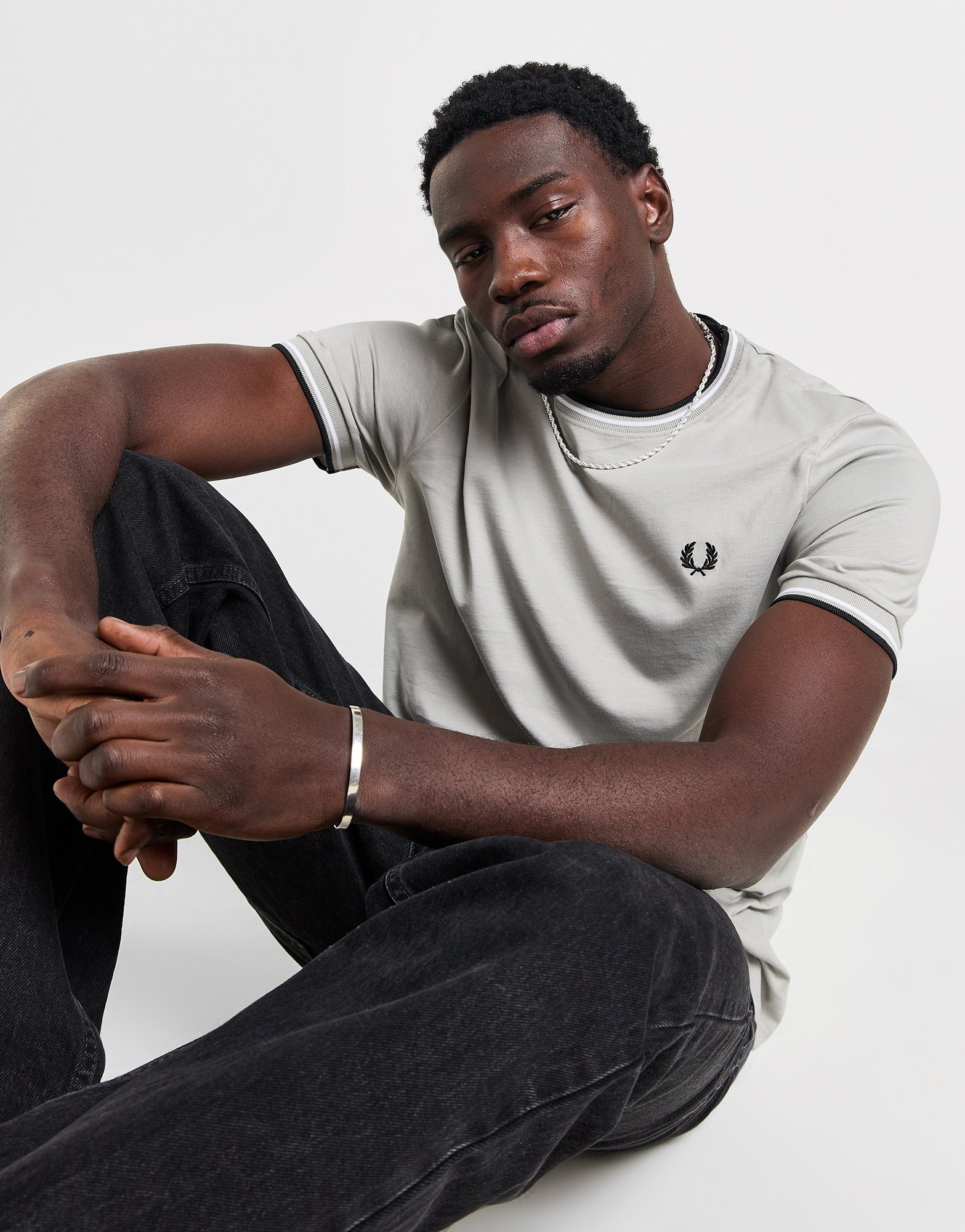 Pink Fred Perry Twin Tipped Ringer Short Sleeve T-shirt - JD Sports NZ