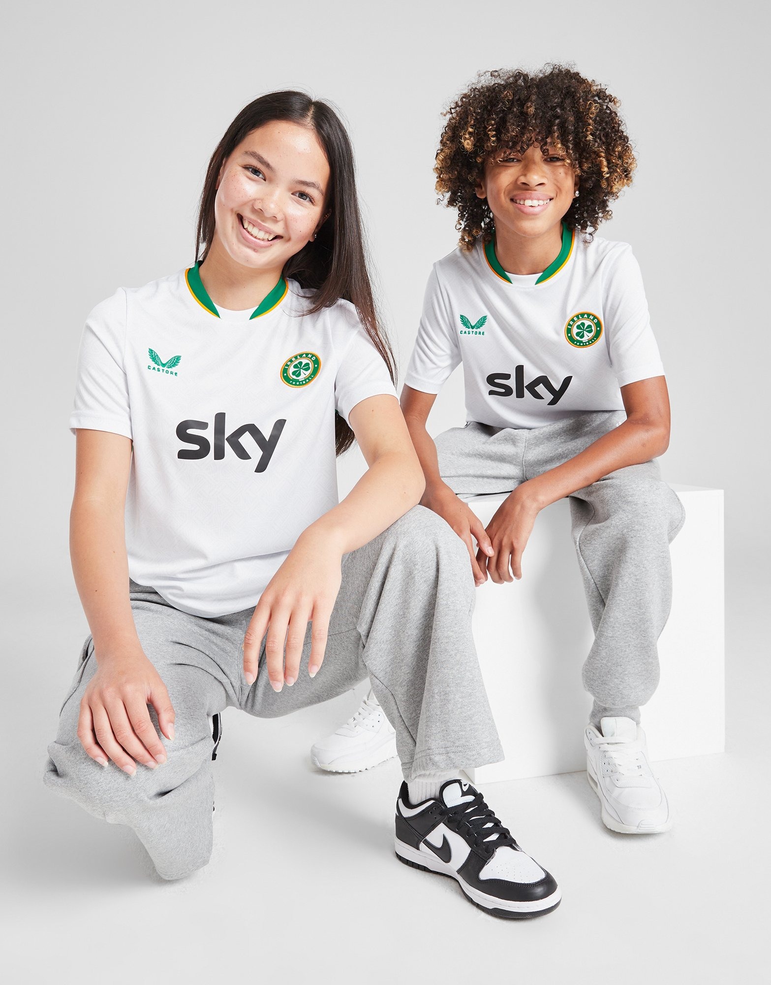 White Castore Republic of Ireland 2024 Away Shirt Junior - JD Sports Global
