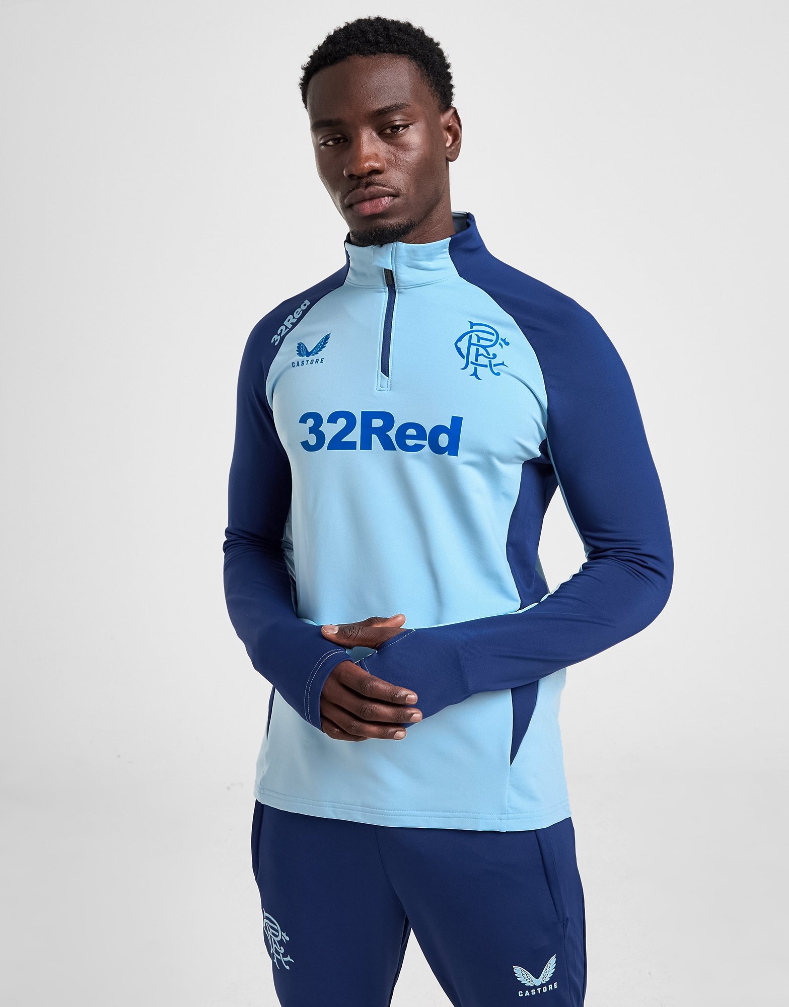 Blue Castore Rangers FC Pro 1/4 Zip Top | JD Sports UK