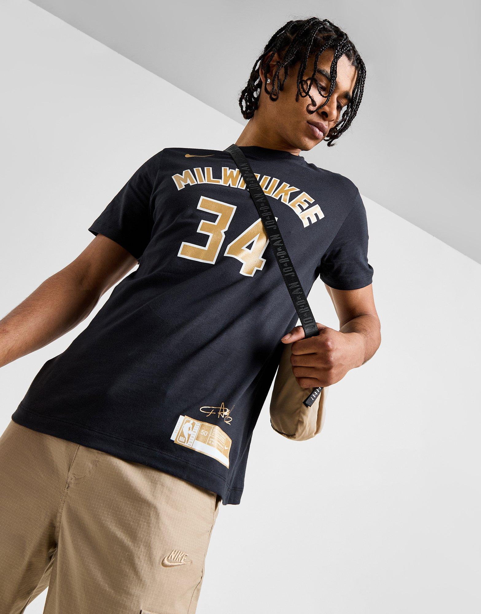 Black Nike NBA Milwaukee Bucks Antetokounmpo #34 T-Shirt - JD Sports