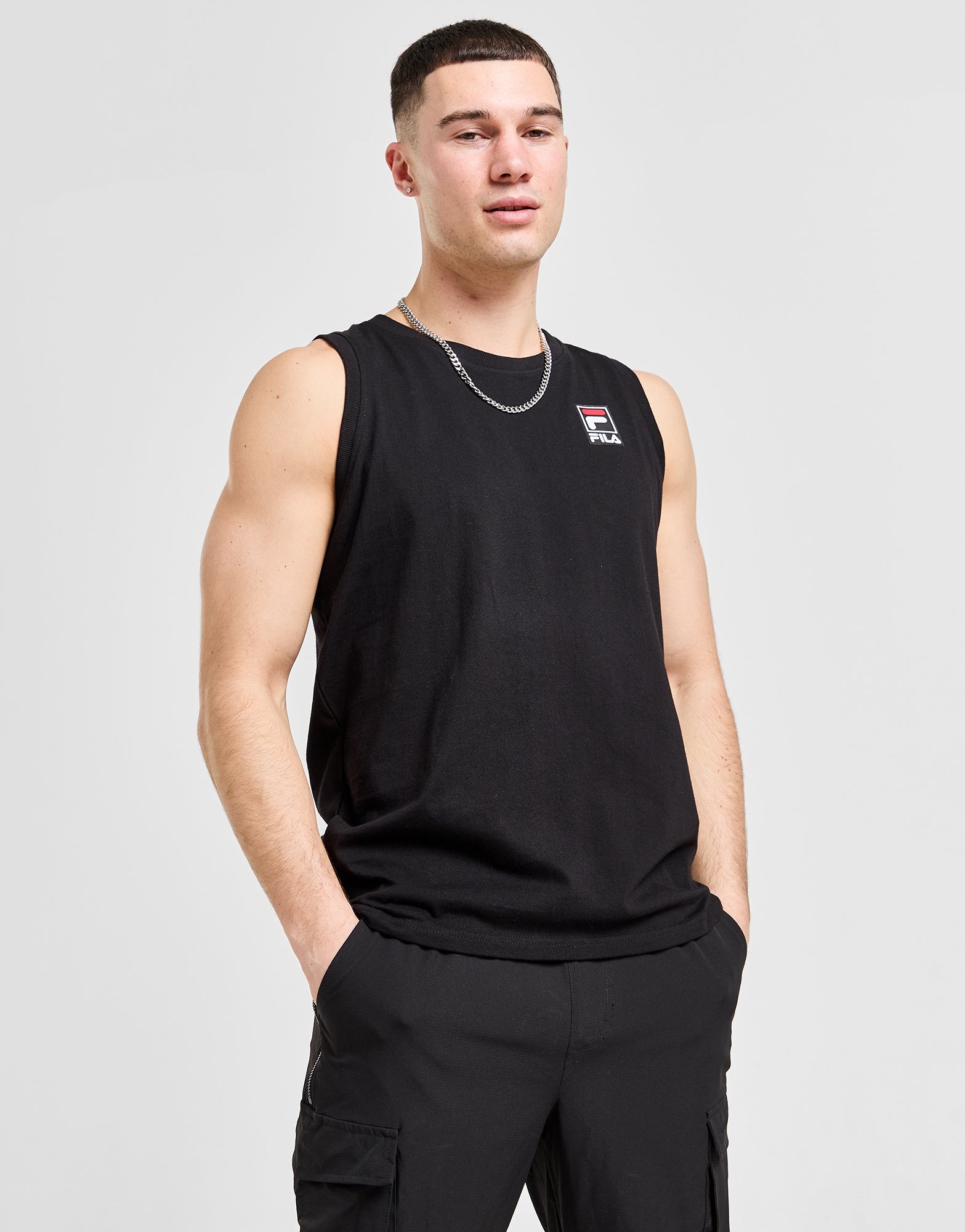 BLACK Fila Viktor Vest | JD Sports