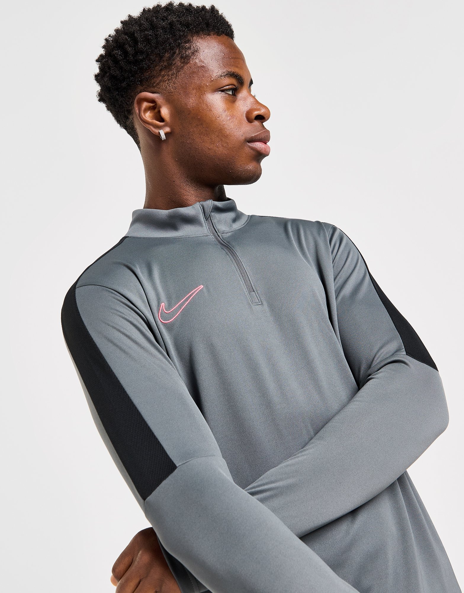 Grey Nike Academy 1/4 Zip Top - JD Sports Ireland