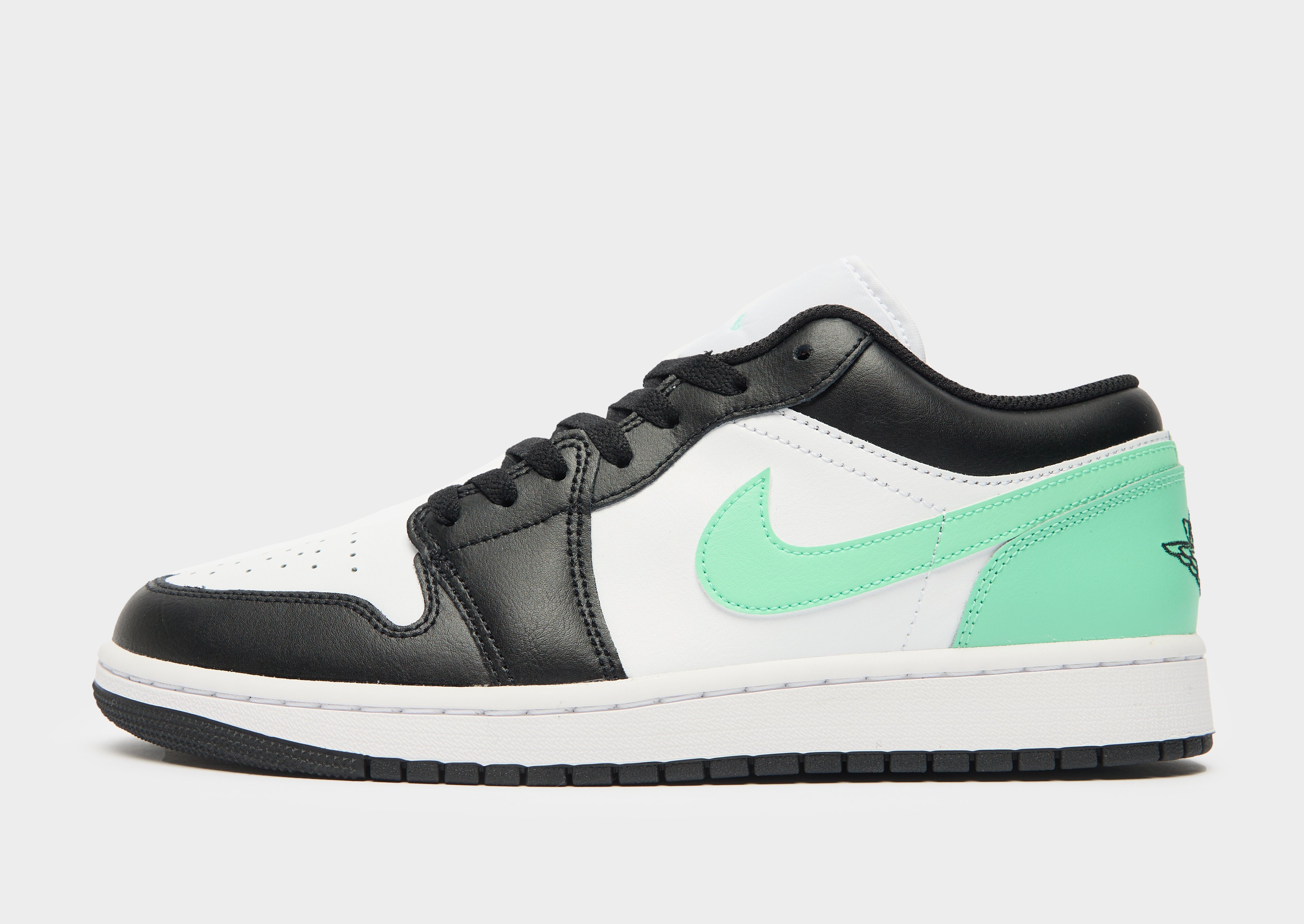 White Green Glow Black Jordan Air 1 Low | JD Sports