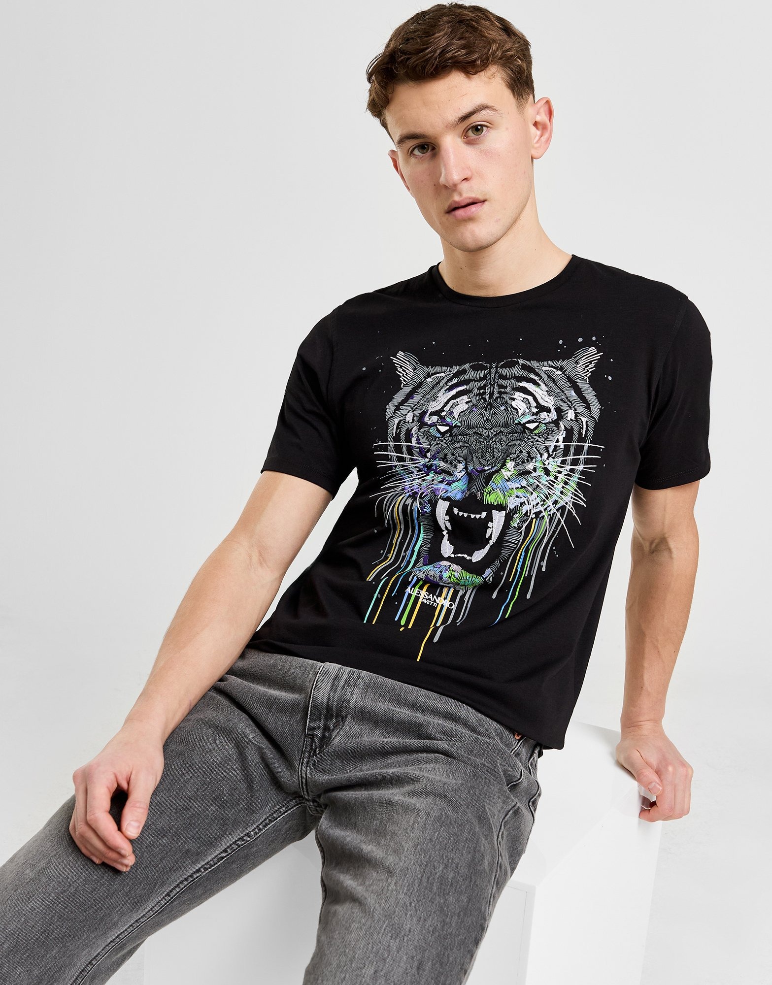 Zwart Alessandro Zavetti Growler Print T-Shirt - JD Sports Nederland